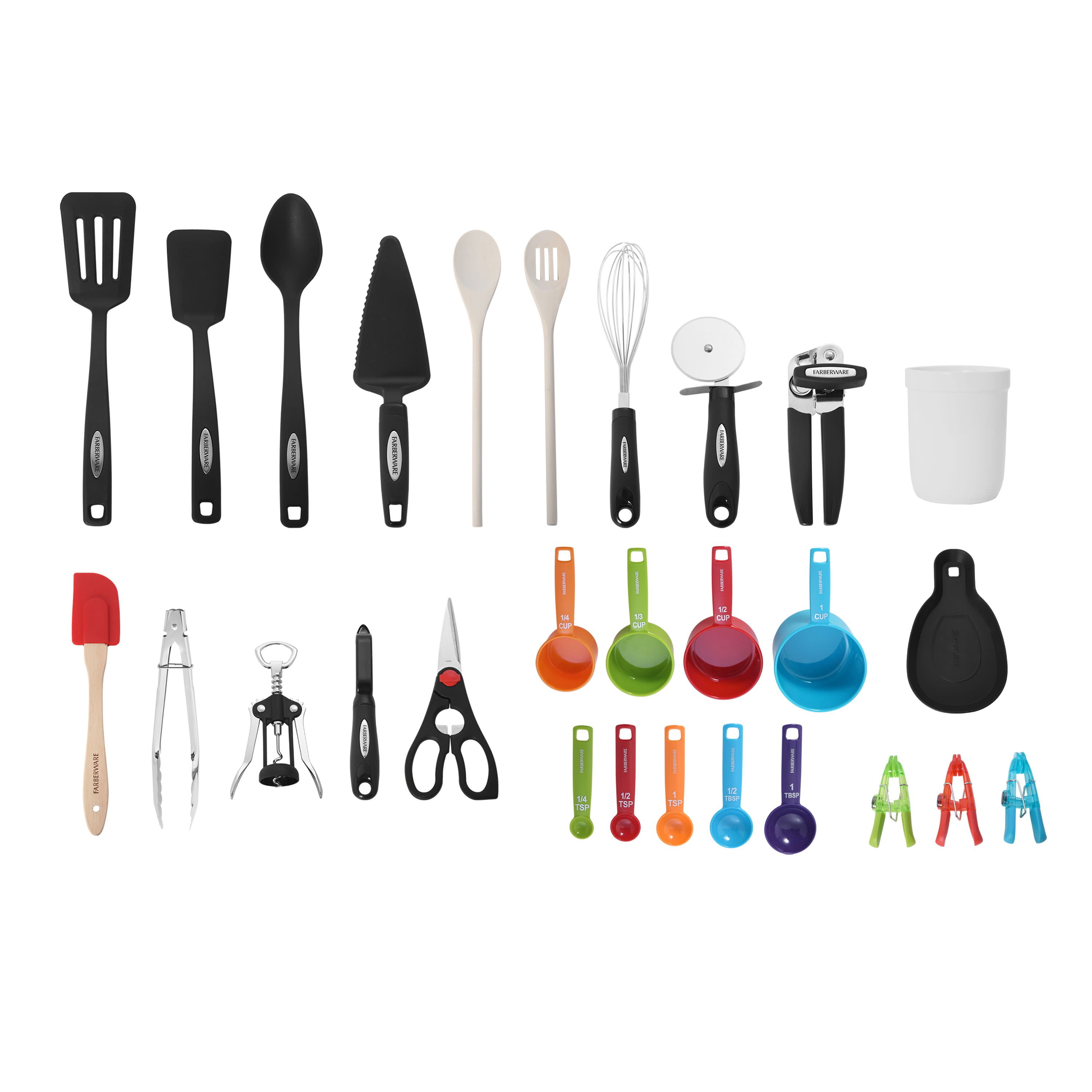 28-piece kitchen utensils and gadgets kitchen utensil set in assorted ...