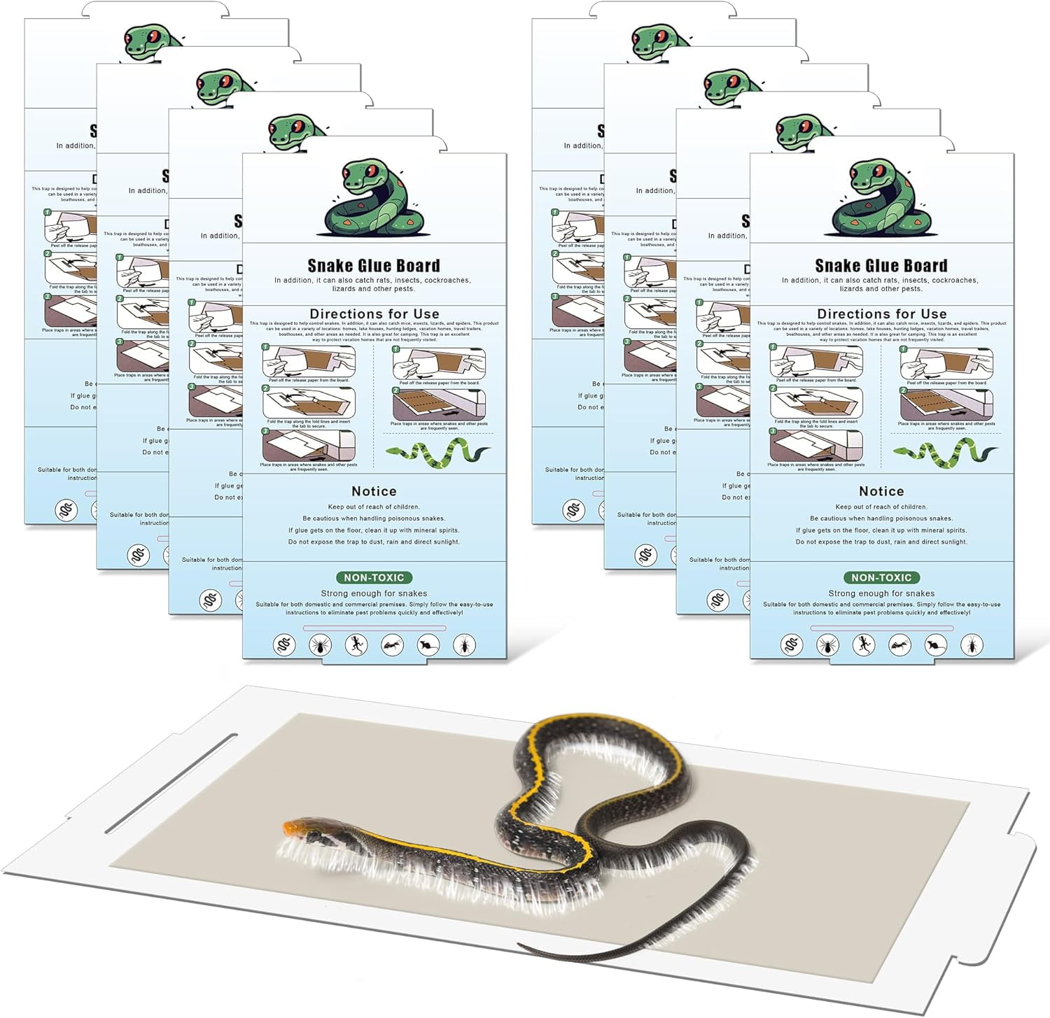 28" x 14" Extra Large Snake Glue Traps 8 Pack, Mouse Sticky Traps ...