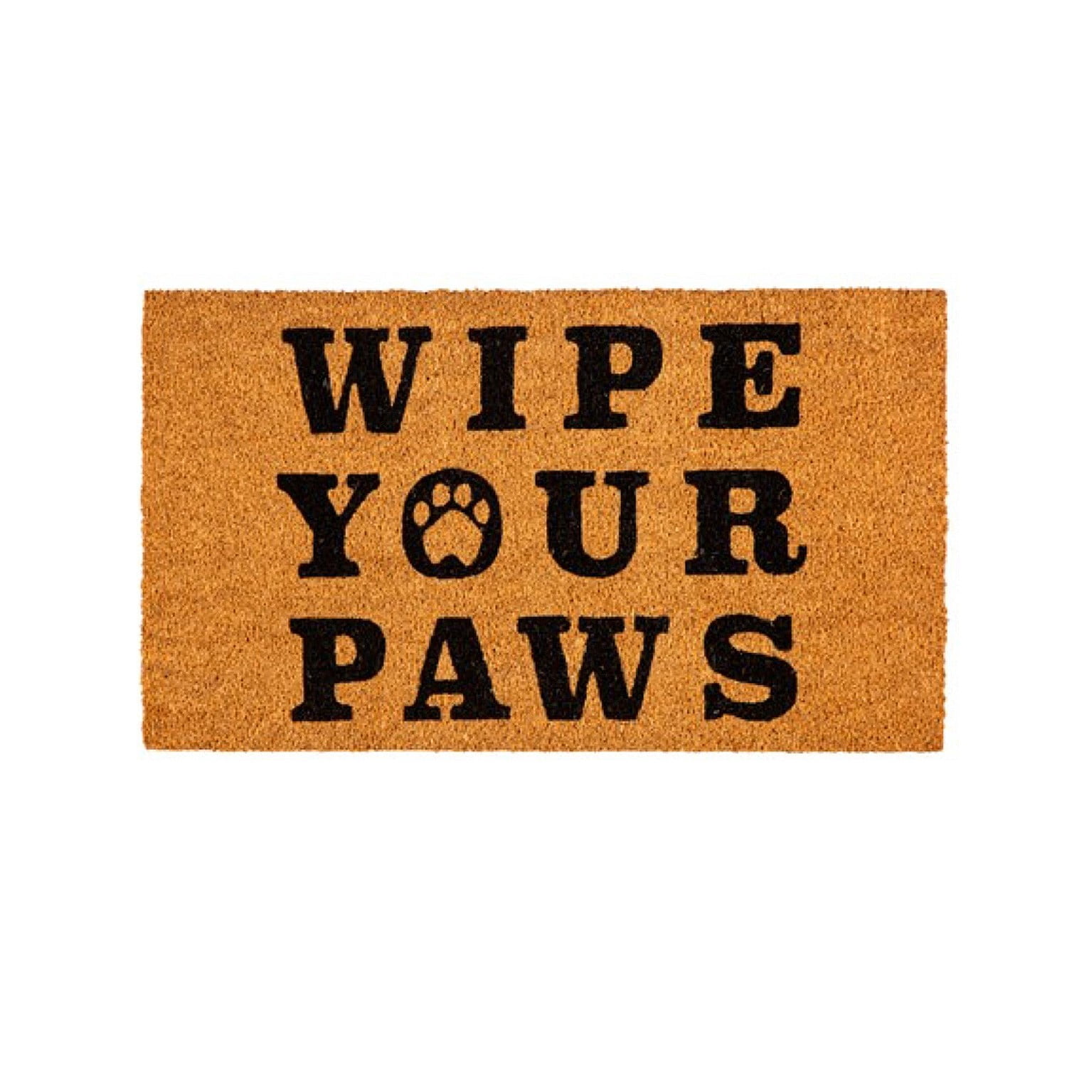28" x 16" Nature Coir Mat, Wipe your paws - Walmart.com