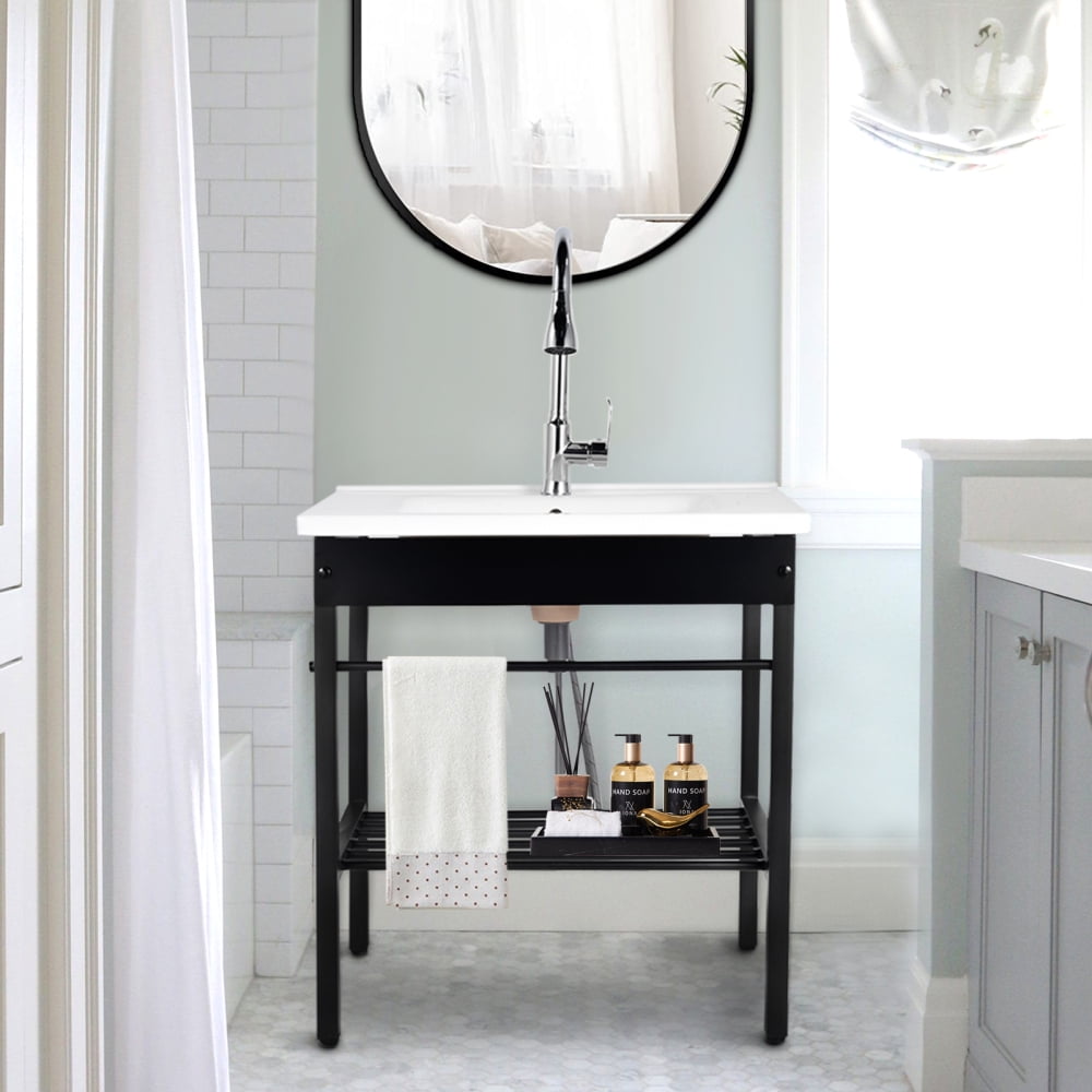 28" x 19" Laundry Utility Sink, Laundry Room Sink with Bracket, Water ...