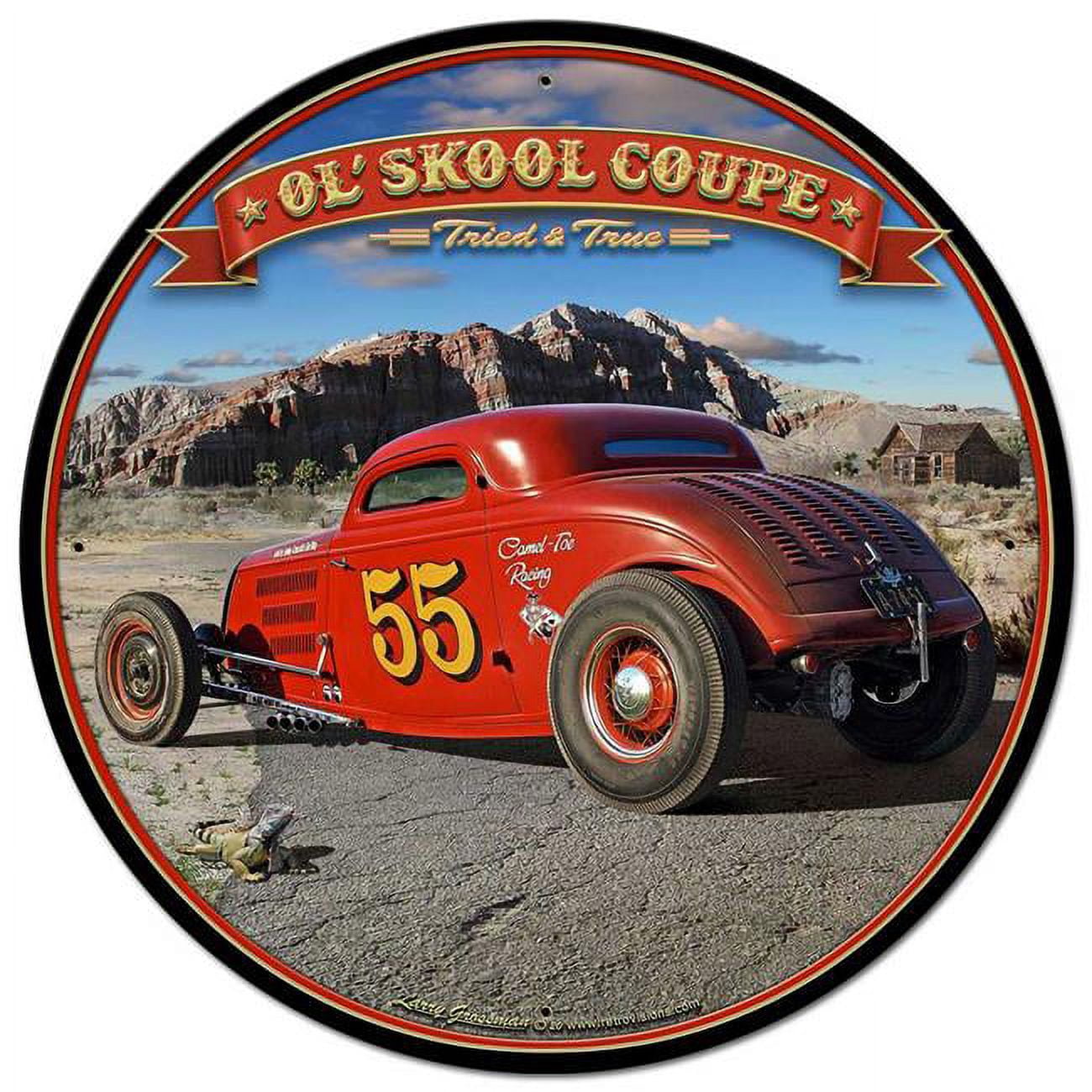 28 x 28 in. 1933 Ol Skool Coupe Vintage Metal Sign - Walmart.com