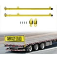 28" x 3" Yellow Powder Coated Universal Steel Wide Load Sign Banner ...
