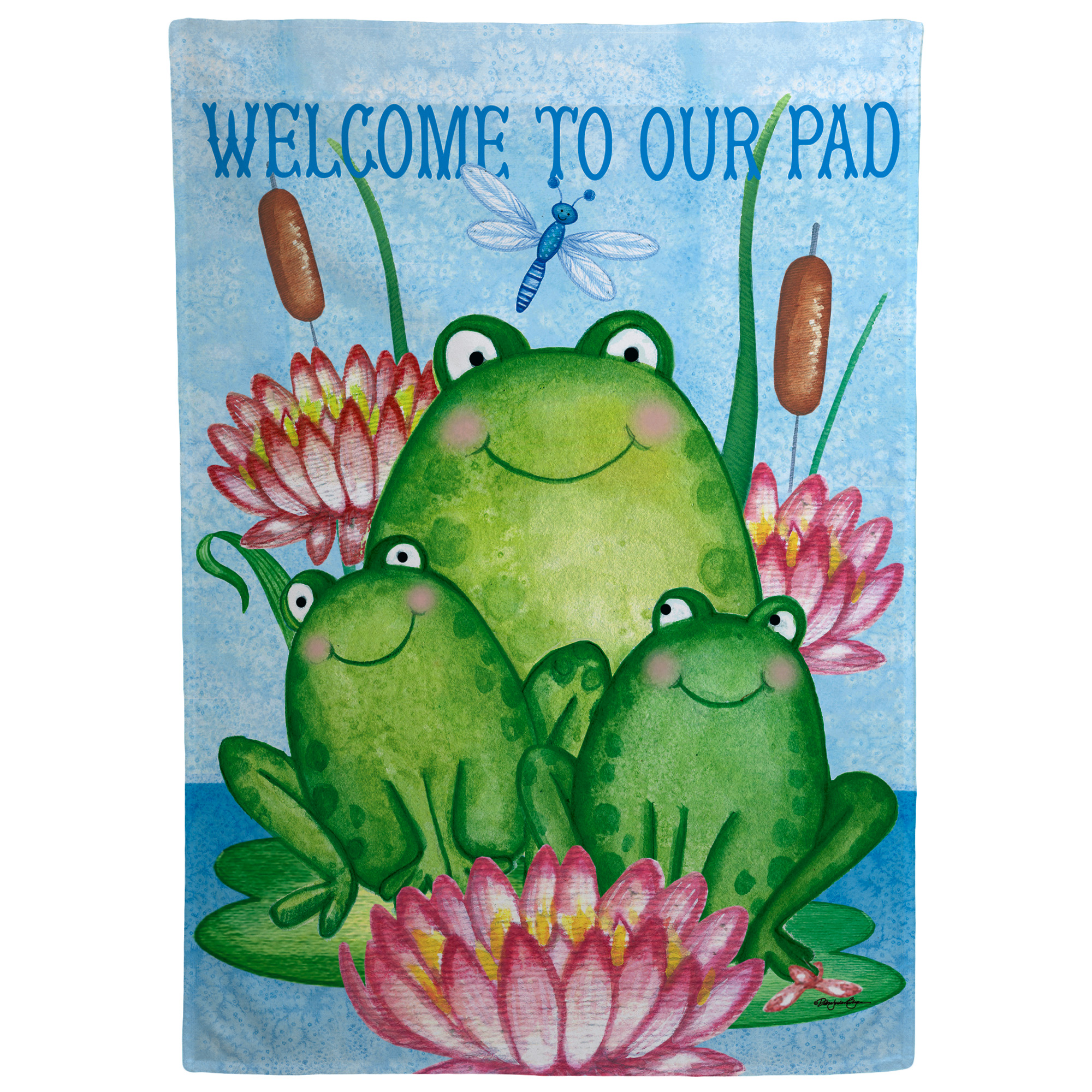 28 x 40 Frog Welcome House Flag by Ashton - Walmart.com