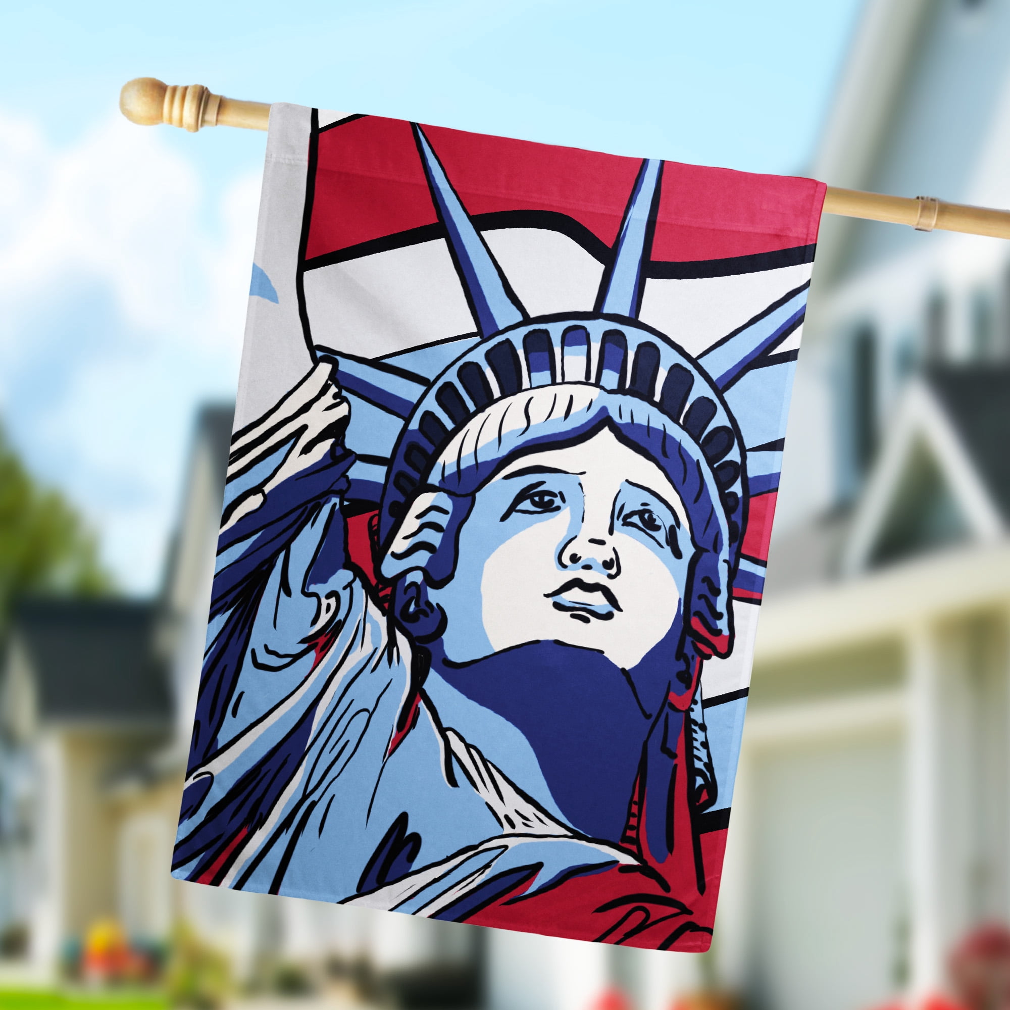 28 x 40 Statue Of Liberty House Flag by Ashton - Walmart.com