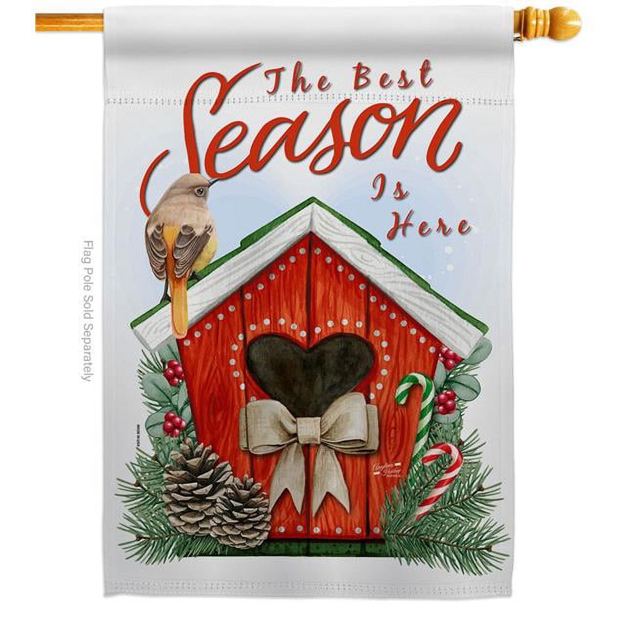 28 x 40 in. Best Season House Flag with Winter Wonderland Double-Sided ...