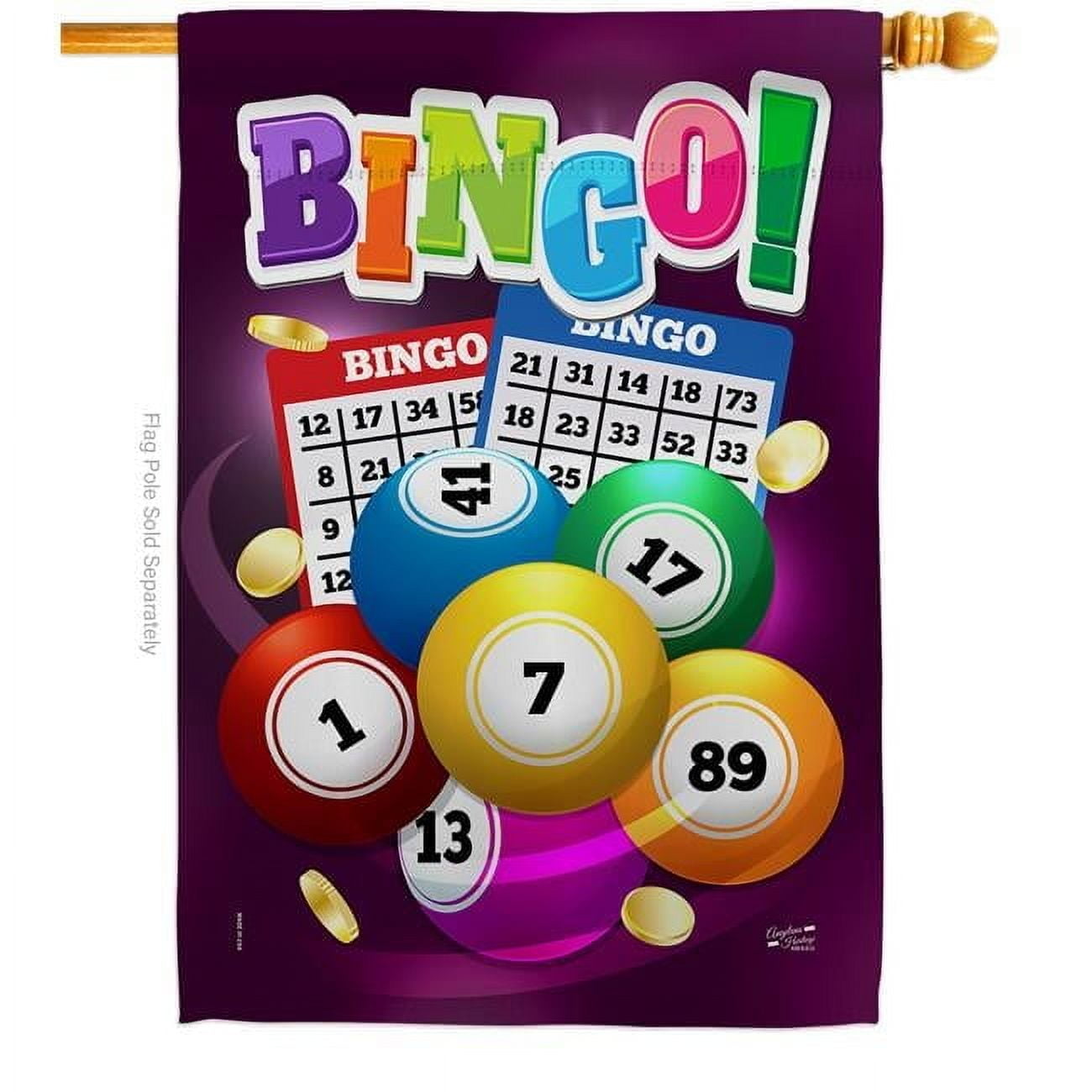 28 x 40 in. Bingo Interests Game Double-Sided Decorative Vertical House ...