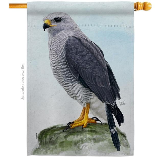 28 x 40 in. Falcon Animals Bird Vertical House Flag with Double-Sided ...