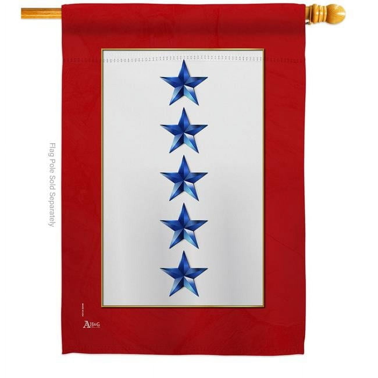 28 x 40 in. Five Blue Stars House Flag Armed Forces Military Service ...