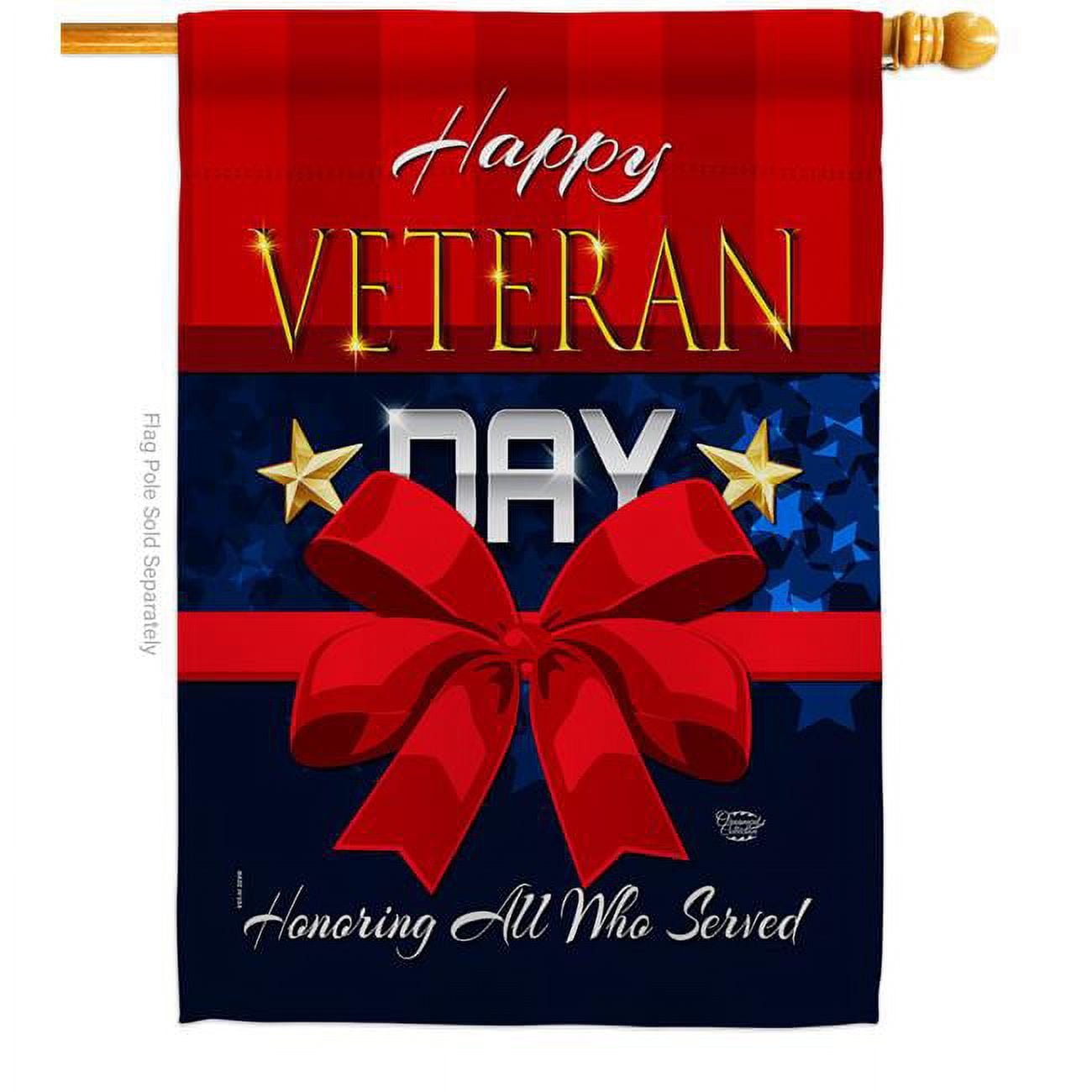 28 x 40 in. Happy Veteran Day House Flag with Armed Forces Service ...