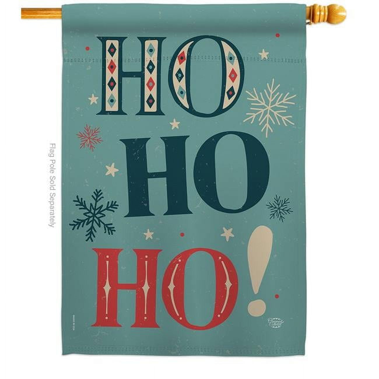 28 x 40 in. Ho House Flag with Winter Wonderland Double-Sided ...