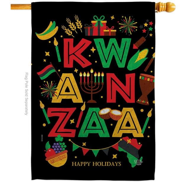 28 x 40 in. Kwanzaa Holiday Black History Double-Sided Decorative ...
