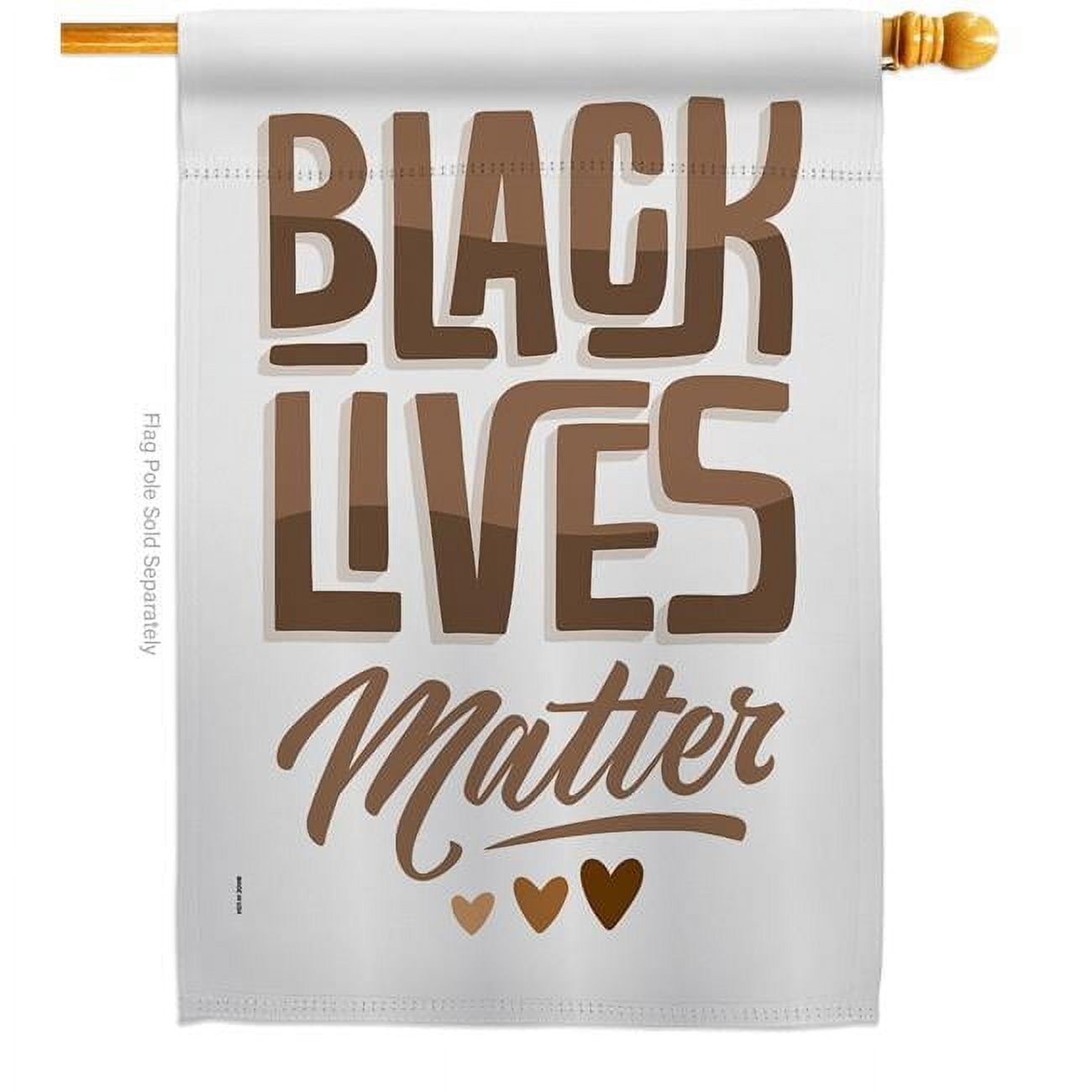 28 x 40 in. Love BLM Black History Lives Matter Double-Sided Decorative ...