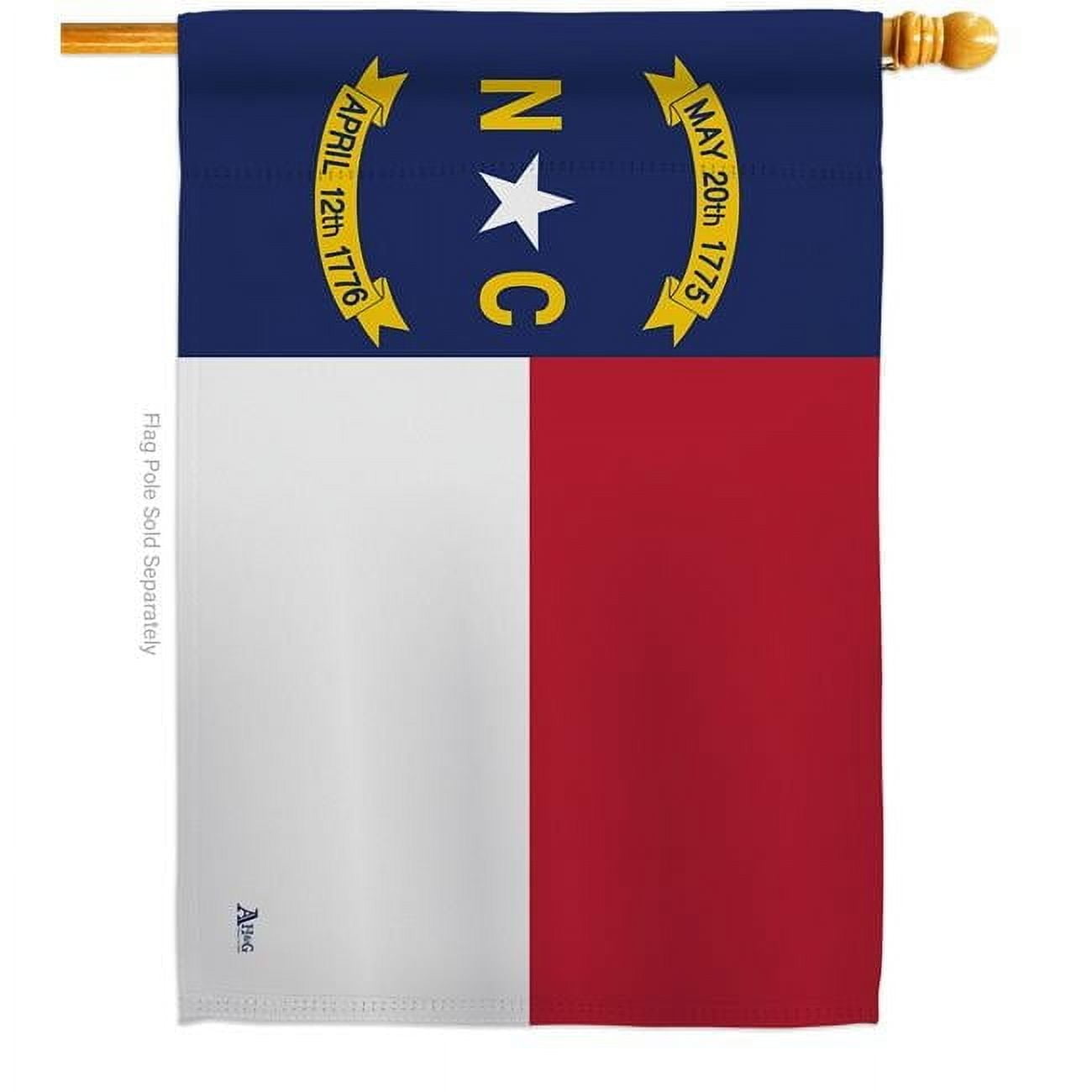 28 x 40 in. North Carolina American State House Flag with Double-Sided ...