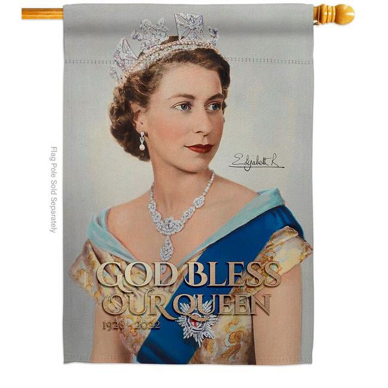 28 x 40 in. Our Queen Elizabeth II Sweet Life Sympathy Double-Sided ...