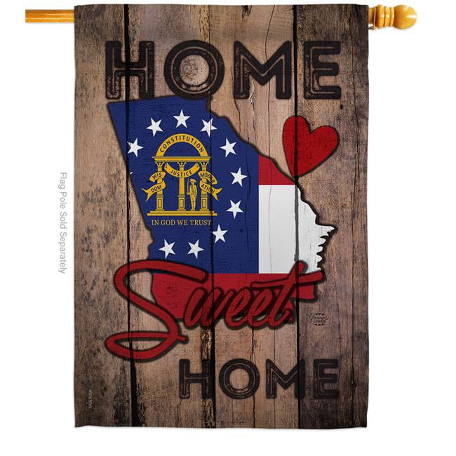 28 x 40 in. State Georgia Home Sweet American State Vertical House Flag ...