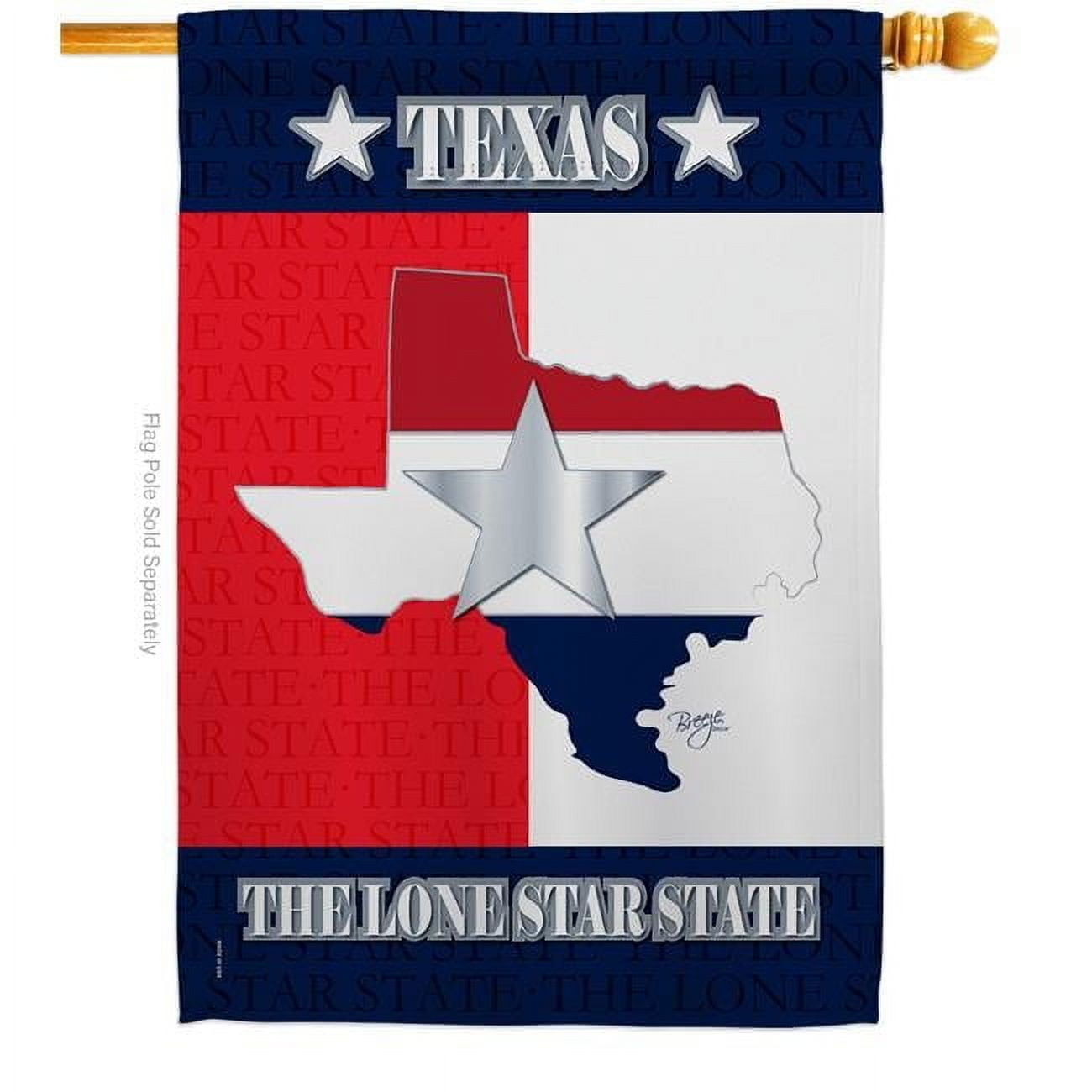 28 x 40 in. Texas Lone Star State American State Vertical House Flag ...
