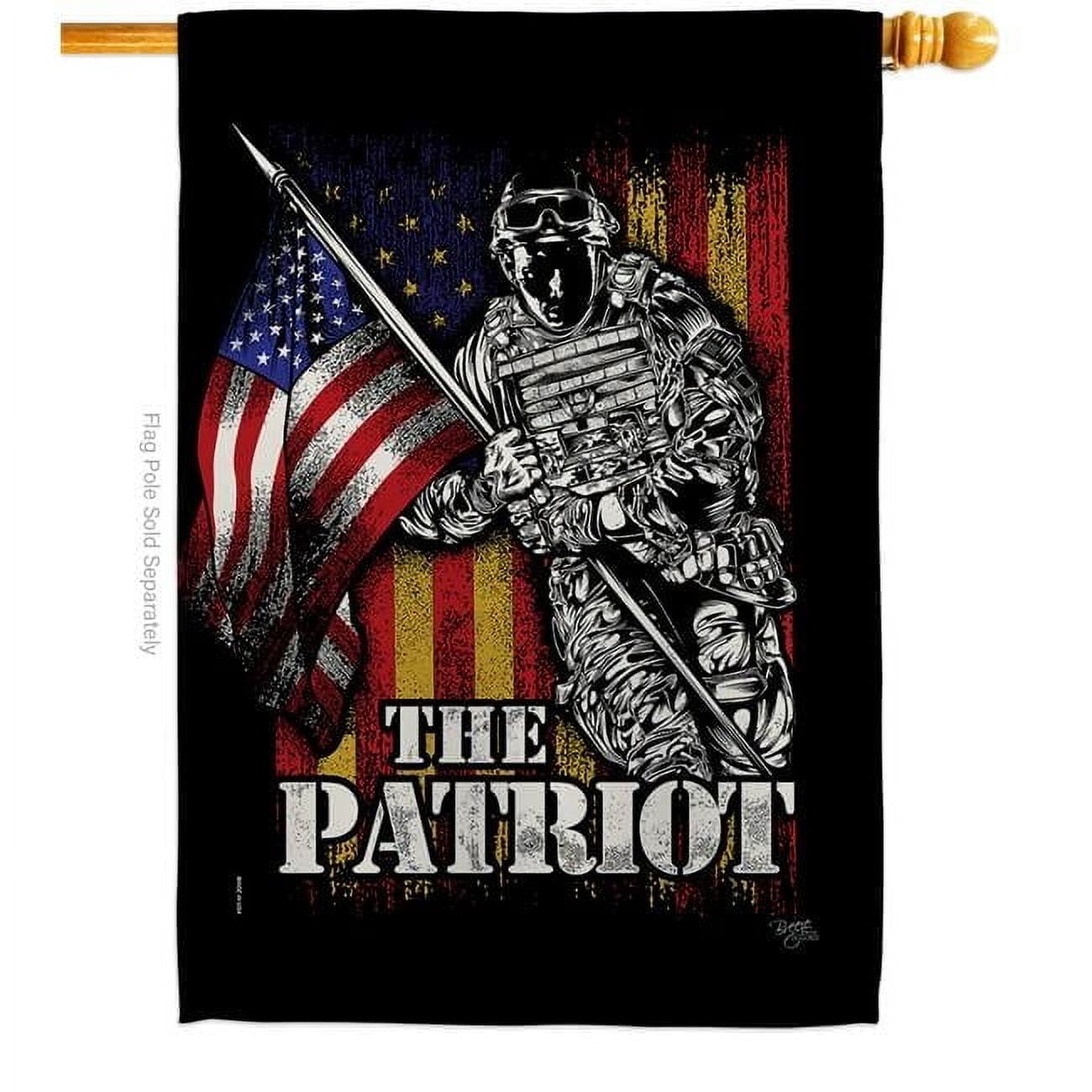 28 x 40 in. The Patriot House Flag with Armed Forces Veterans Double ...