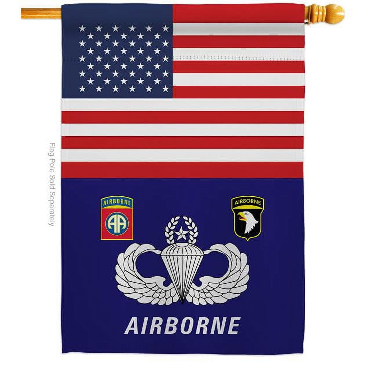 28 x 40 in. US Airborne House Flag with Armed Forces Army Double-Sided ...