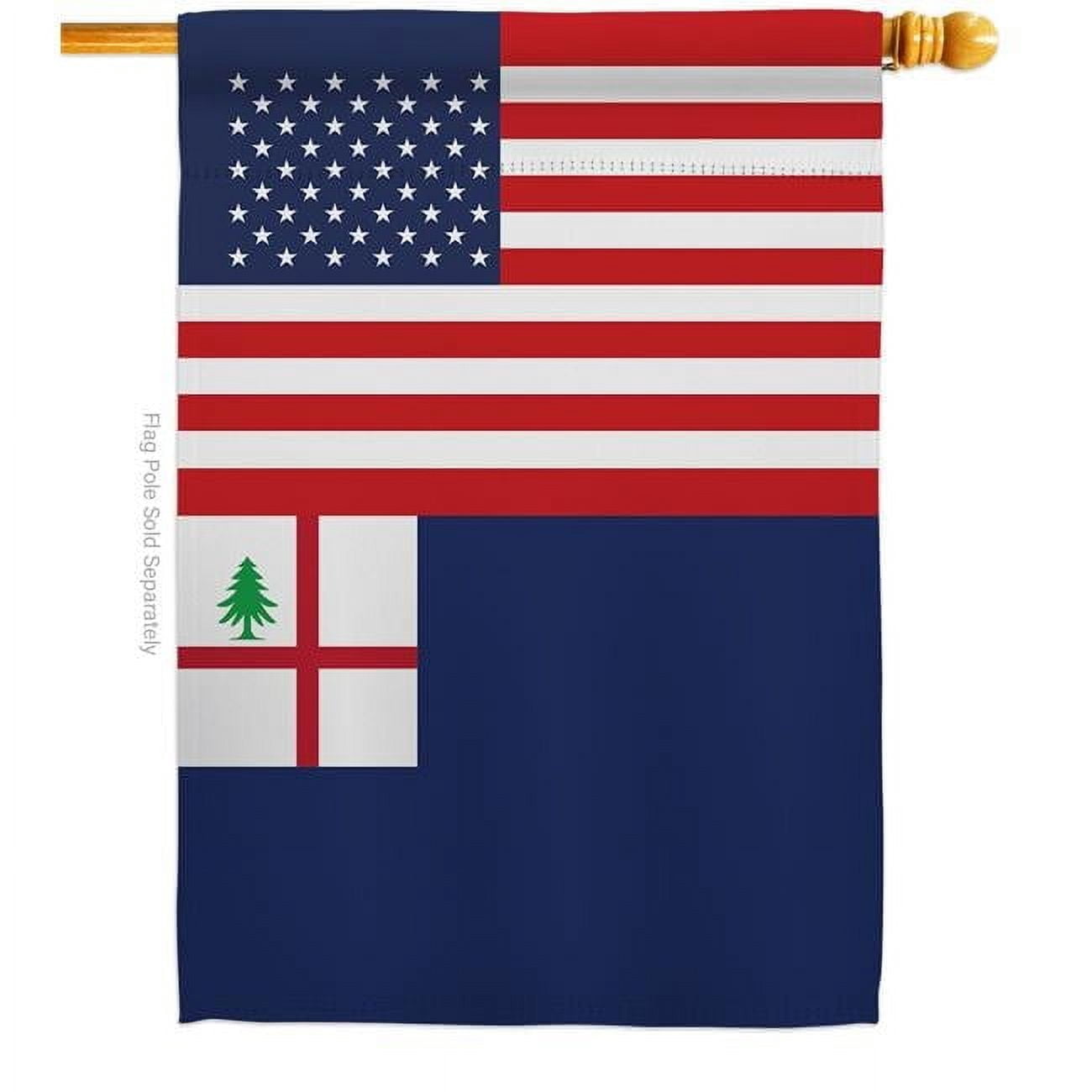 28 x 40 in. USA Bunker Hill American Historic Vertical House Flag with ...