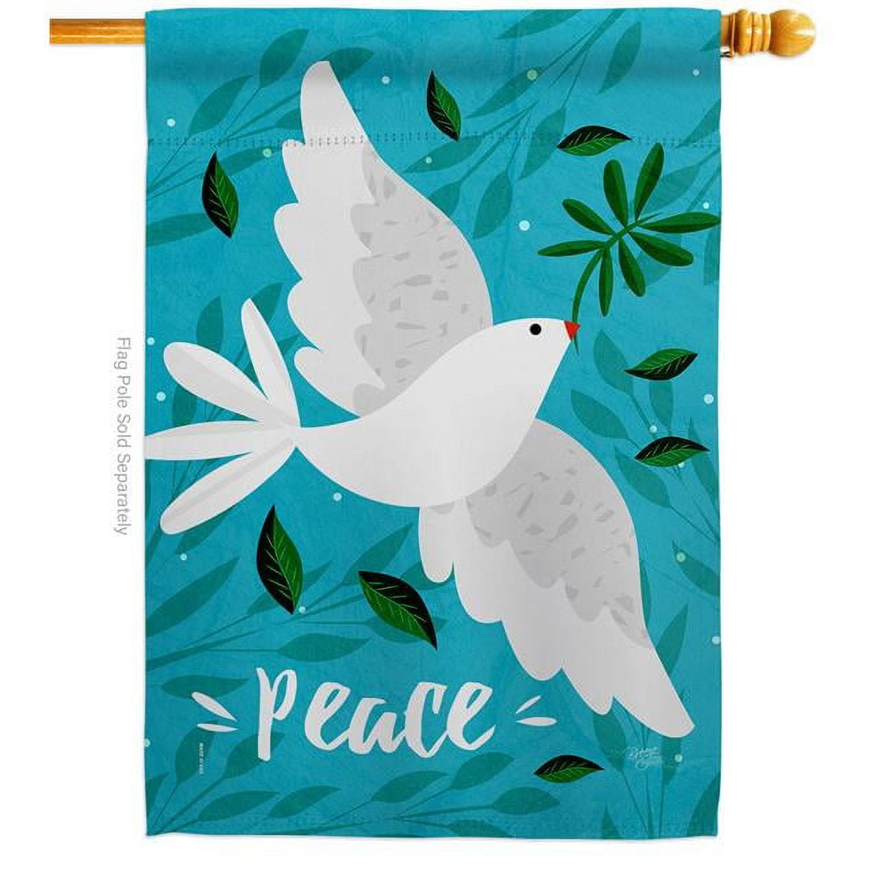 28 x 40 in. Want Peace House Flag with Sweet Life Earth Double-Sided ...