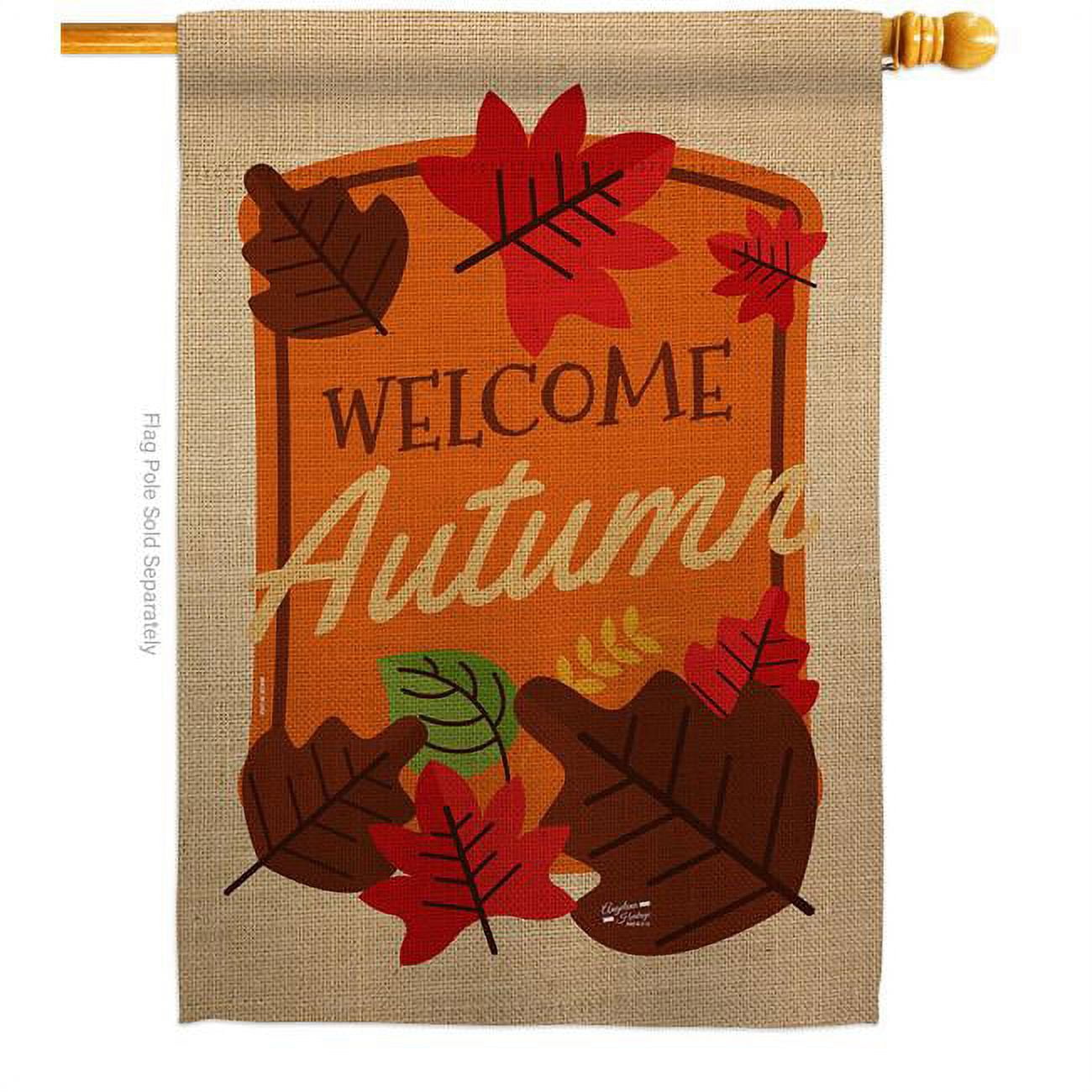 28 x 40 in. Welcome Autumn House Flag with Fall Harvest & Double-Sided ...