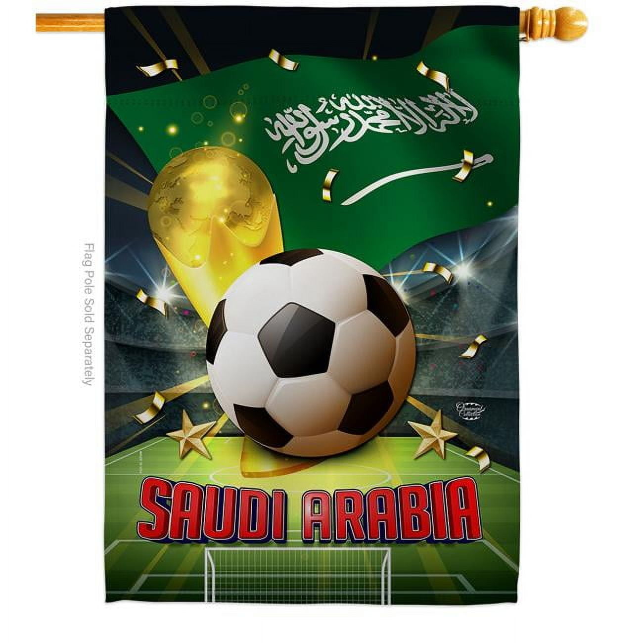28 x 40 in. World Cup Saudi Arabia Sports Soccer Double-Sided Vertical ...