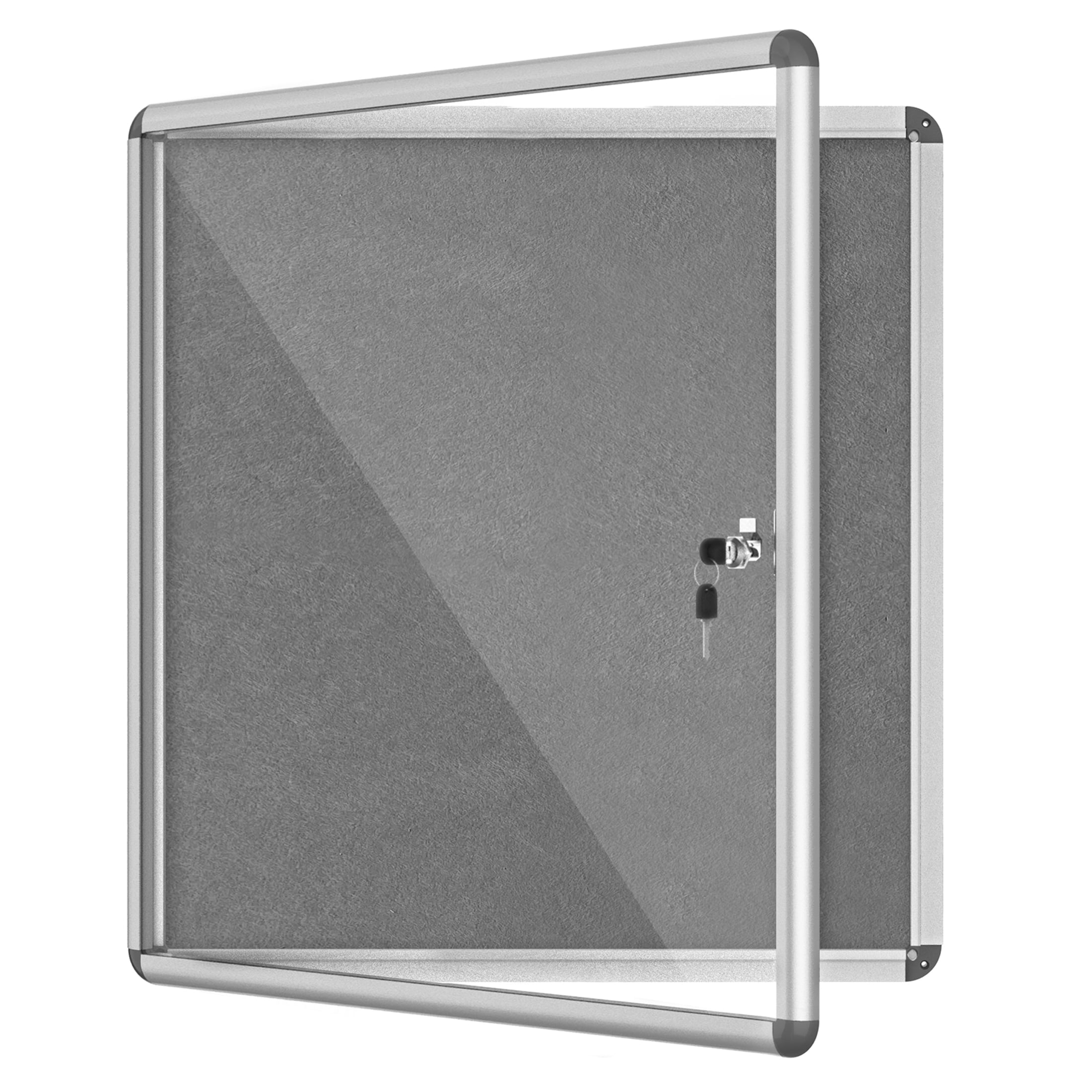 28"x26" Enclosed Bulletin Board, Lockable Weather-Resistant Aluminum ...