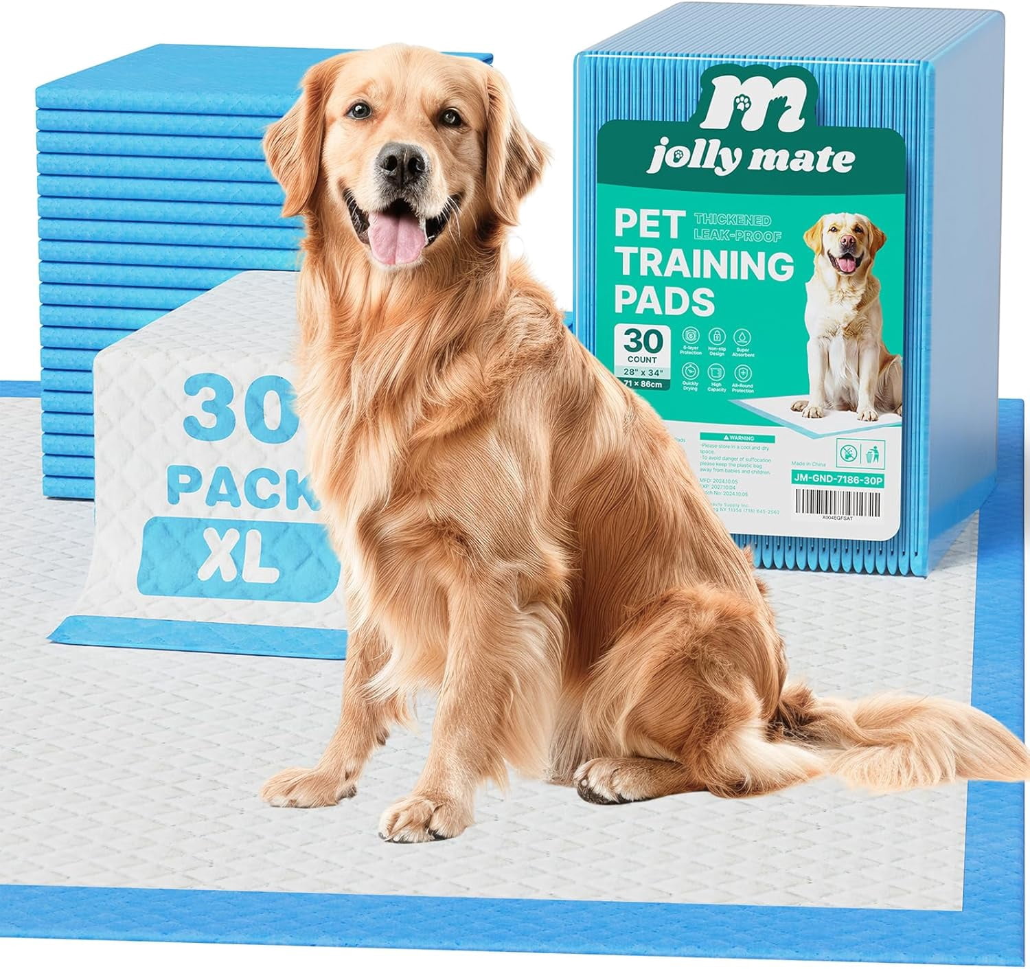 28"x34" Dog Pee Pads Extra Large, 30 Pack X-Large Super Absorbent Pet ...
