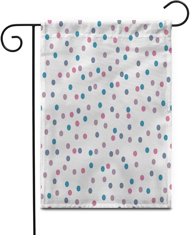 28"x40" Garden Flag Blue Abstract Color Polka Dots Pattern Colorful ...