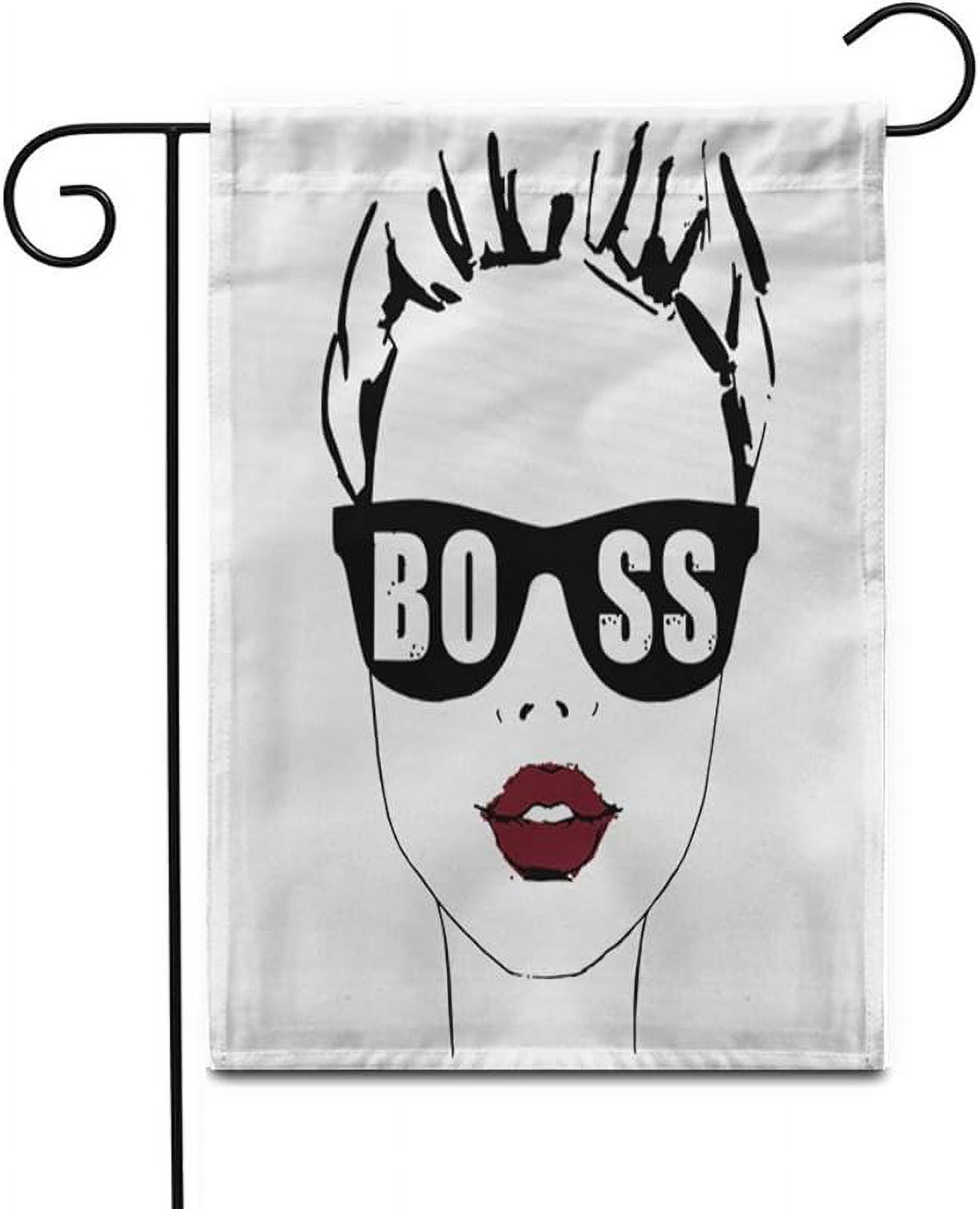 28"x40" Garden Flag Red Lady Girl Cherry Lips in Sunglasses Boss Sale ...