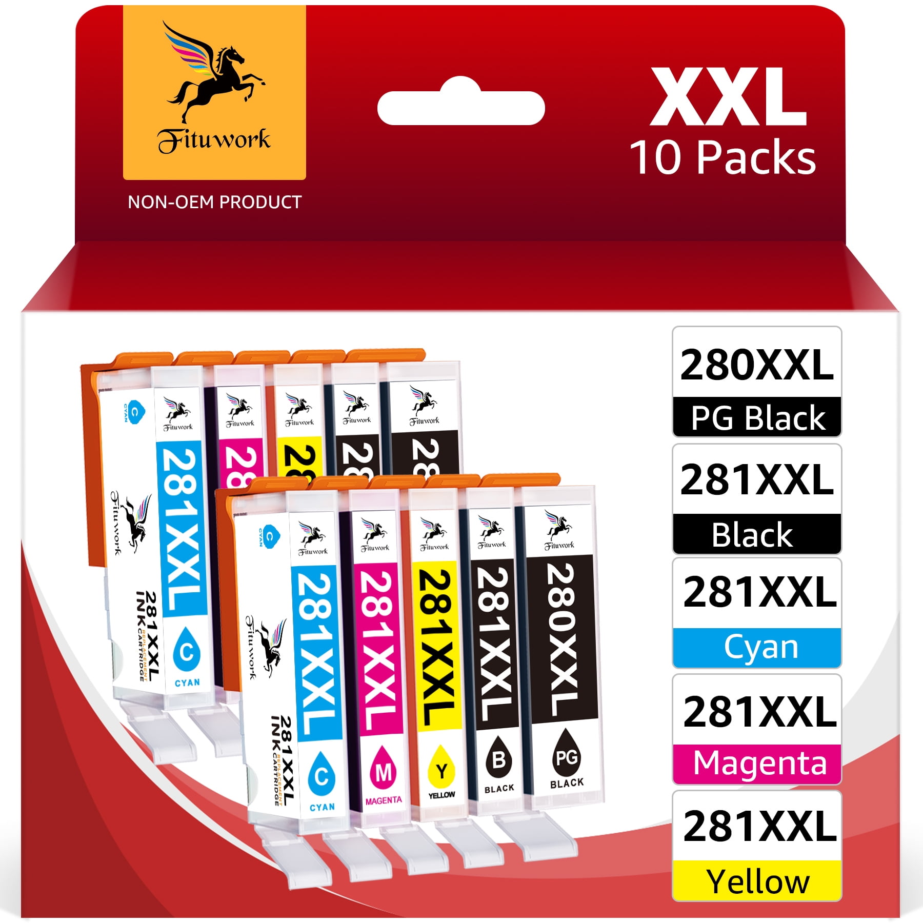 280 281 Ink Cartridge for Canon PGI-280XXL CLI-281XXL PGI 280 CLI 281 ...