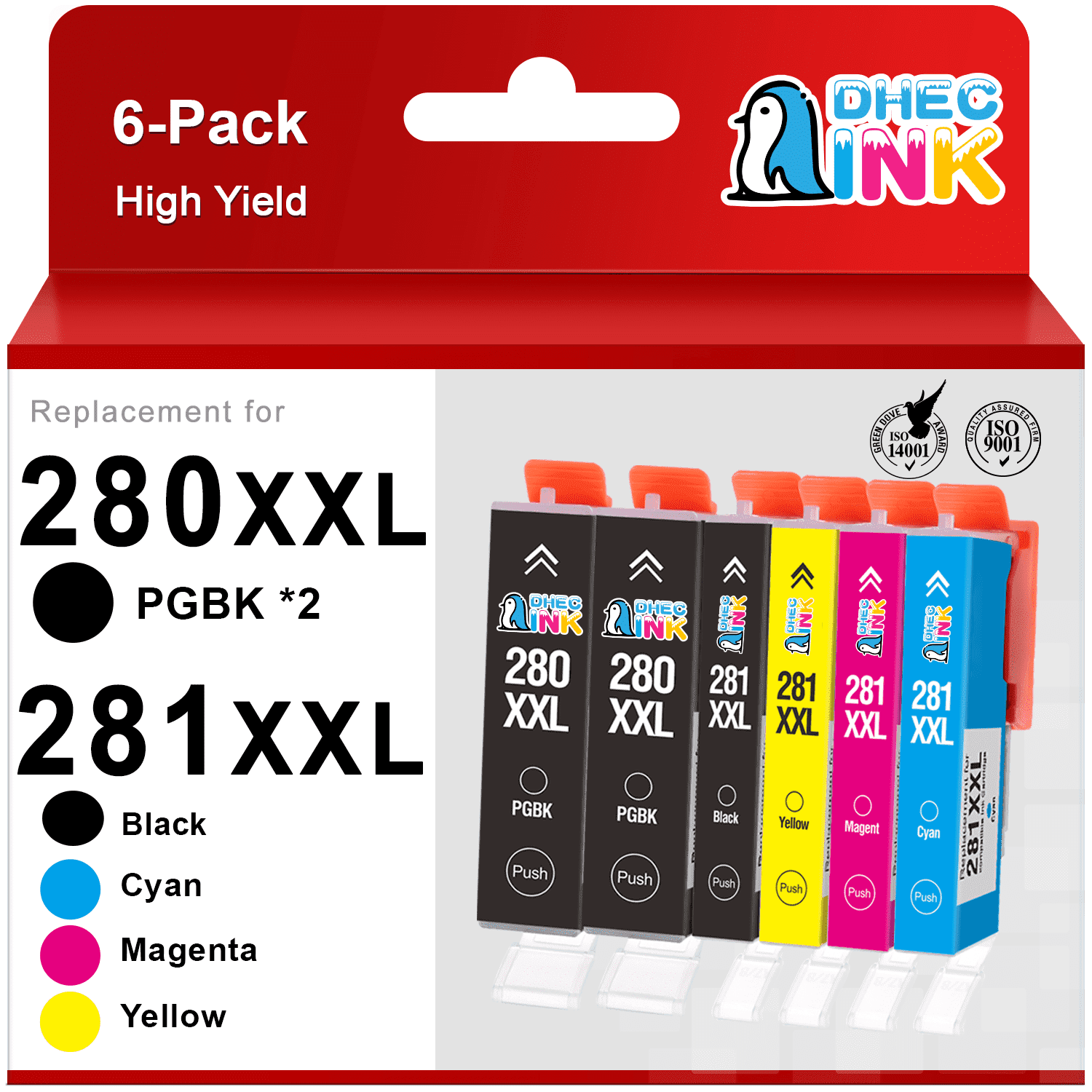 Canon 280 281 XXL Ink Cartridges for Pixma TR7520 TR8520 TS6120 TS6220 ...