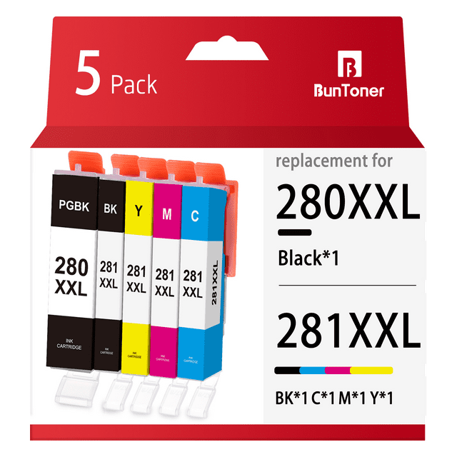 280 281 Ink Cartridges for Canon 280 and 281 PGI-280XXL CLI-281XXL Ink ...
