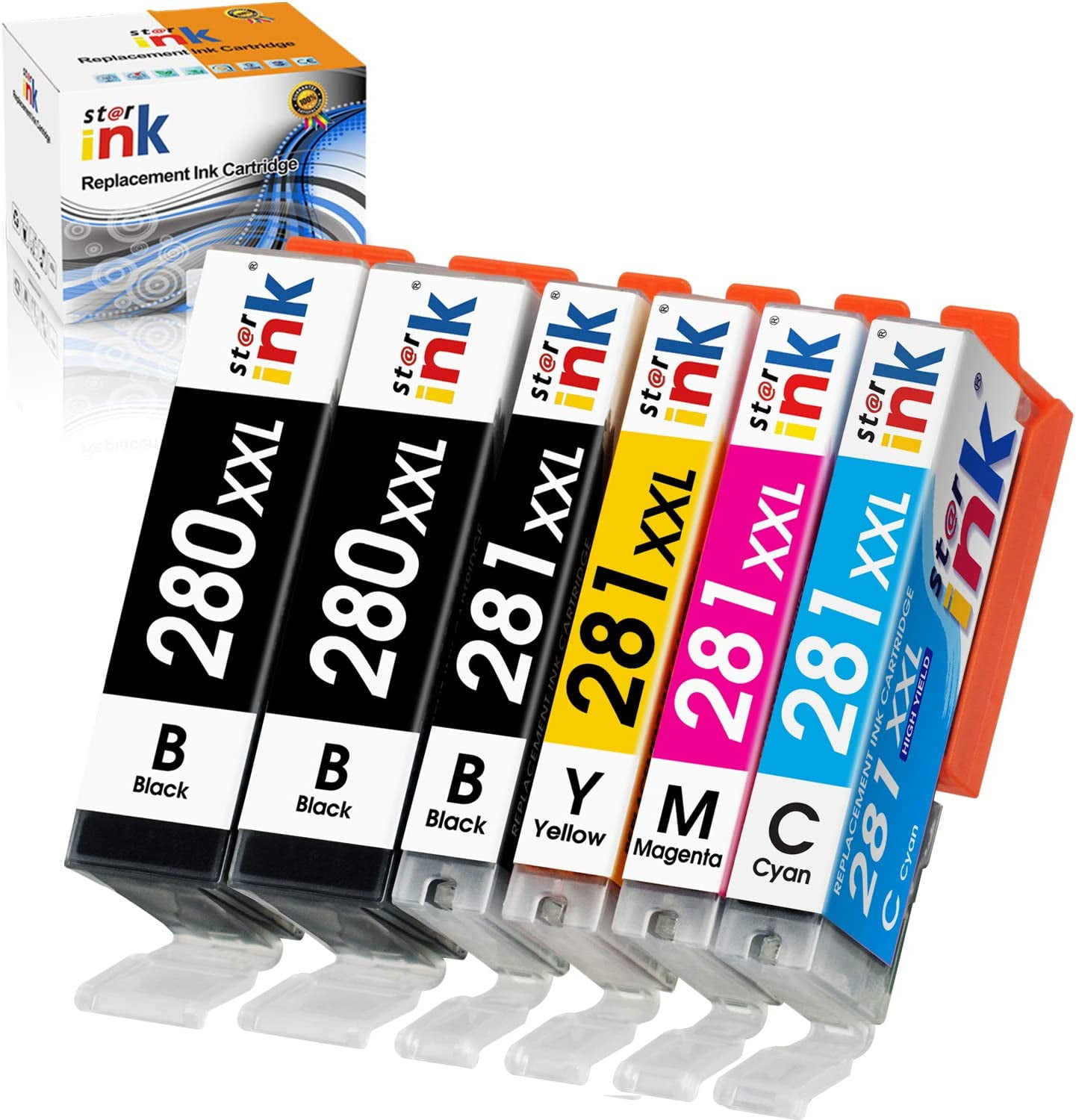 Canon 280 281 XXL Ink Cartridges for Pixma TR7520 TR8520 TS6120 TS6220 ...