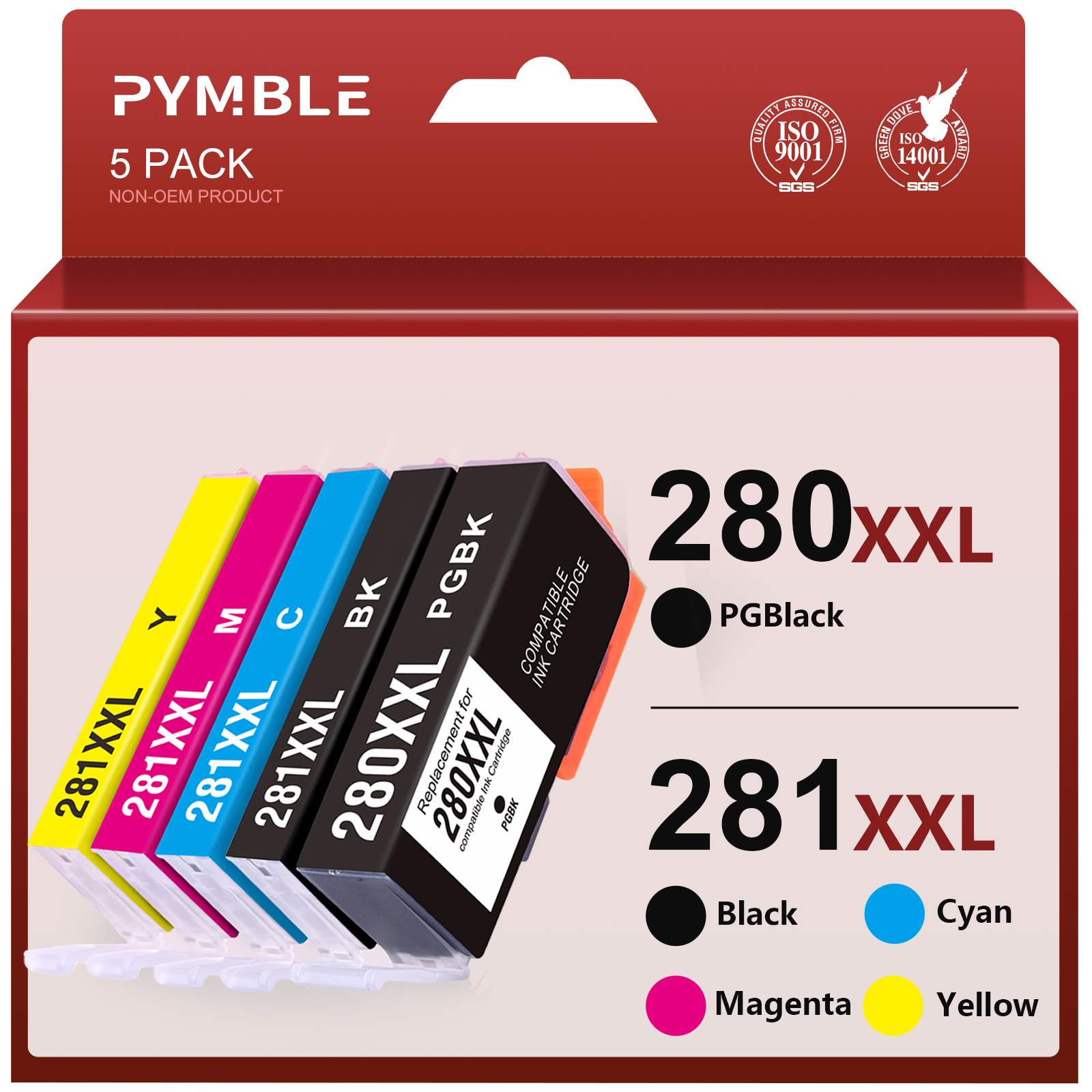 Canon PGI-280 XL/CLI-281 5 Color Pack - Walmart.com