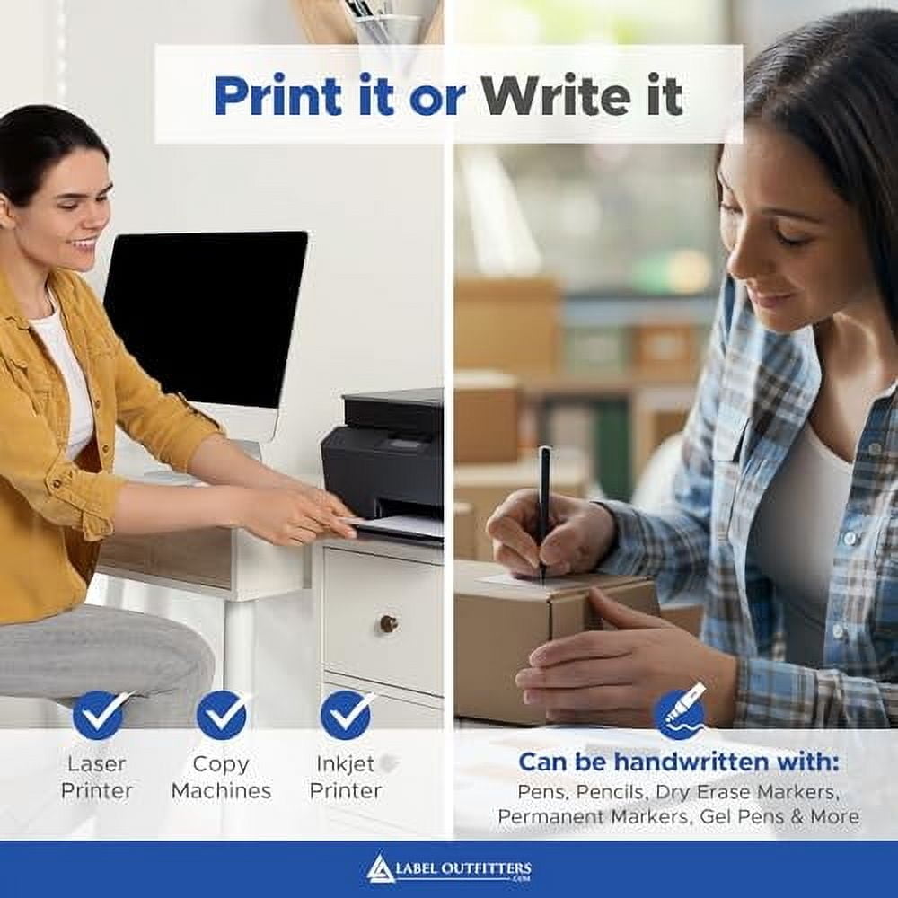 280 Label Outfitters Printable Blank White Matte Adhesive Address ...