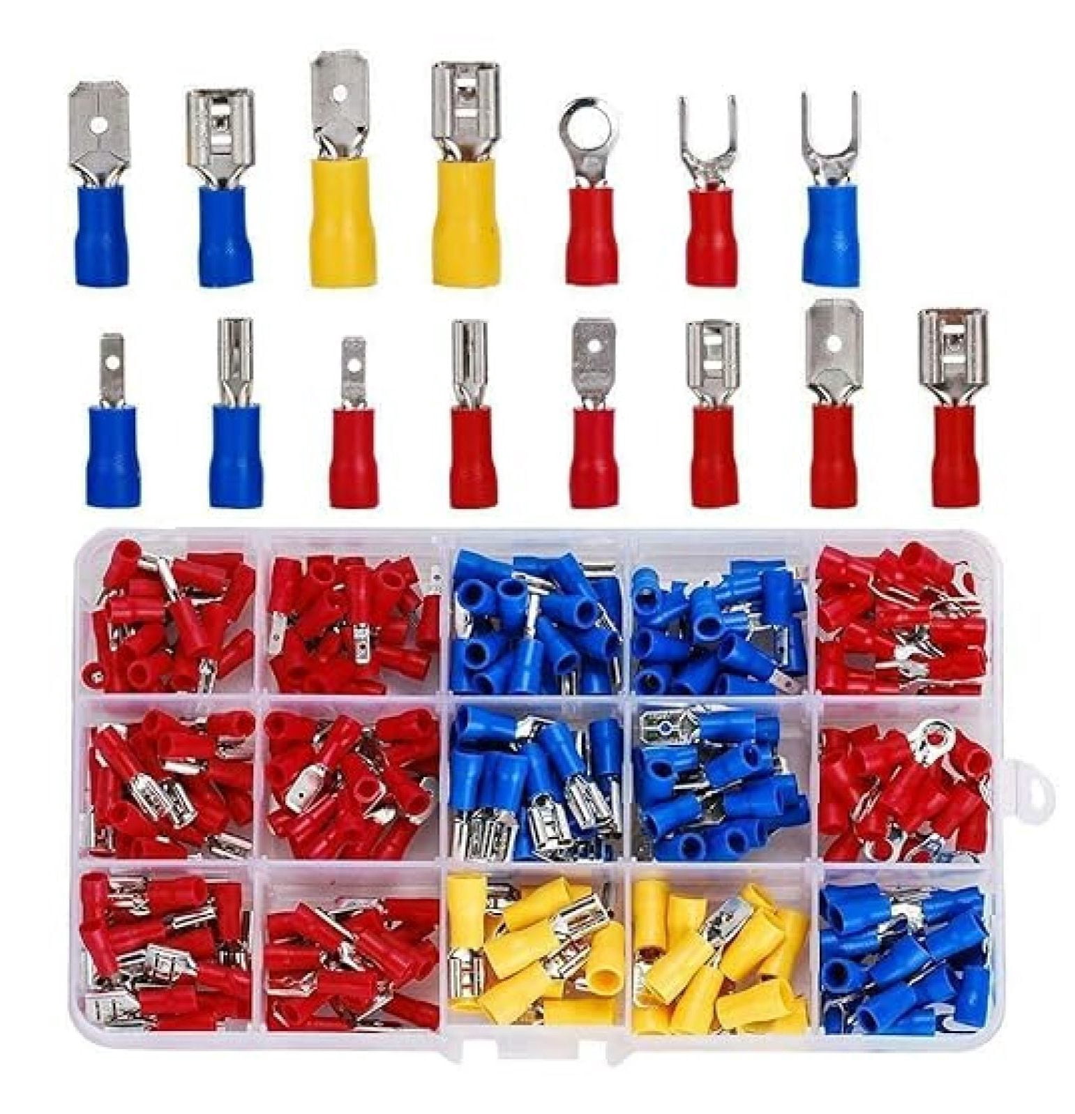 280 PCS Insulated Wire Electrical Connectors Assortment - Fork, Ring ...