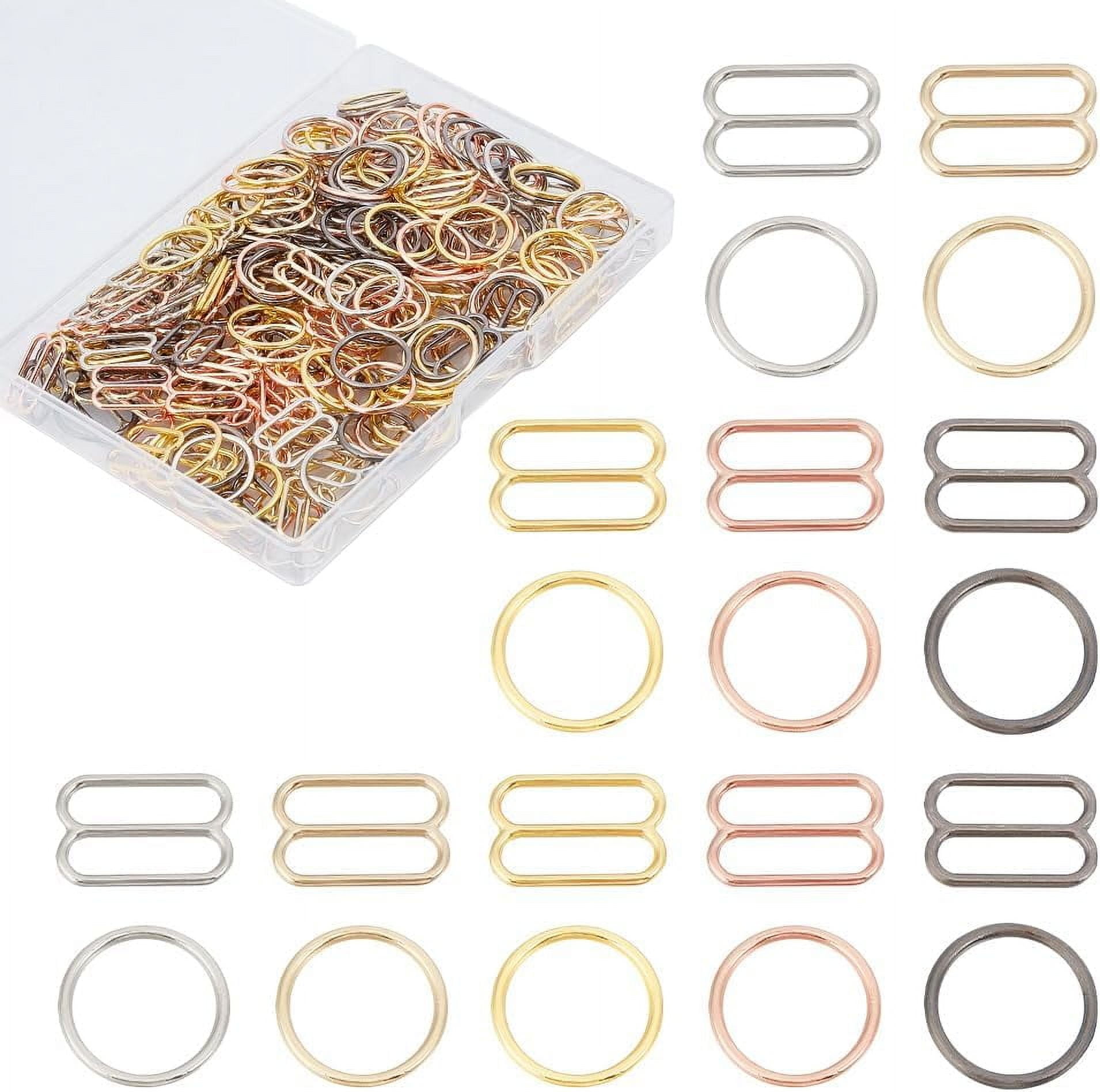 280 Pcs 10 Styles Bra Strap Hooks Alloy Underwear Strap Adjustment ...