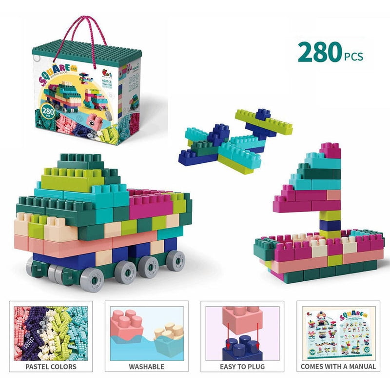280 Pcs DIY Building Blocks Game Toys for Kids Educational Blocks ...