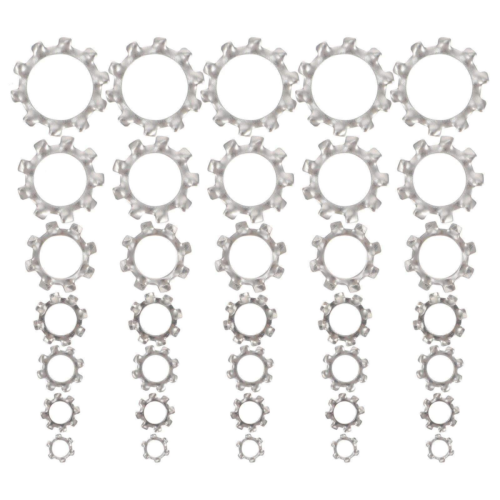 280 Pcs Locking External Tooth Washer Big Hose Washers Silver - Walmart.com