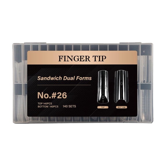 280 Pcs Nail Forms for Acrylic Gel Extension, Dual Sandwich Forms with ...