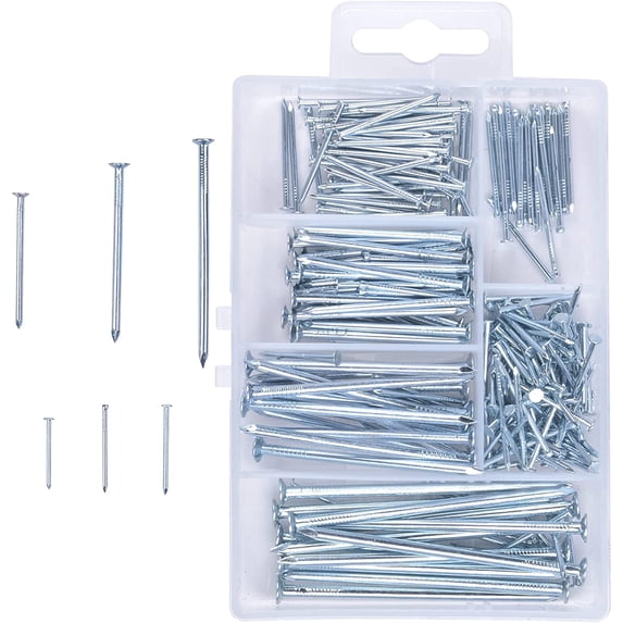 Nail Assortment Galvanized Flat Head Nails Hardware Construction Nails ...