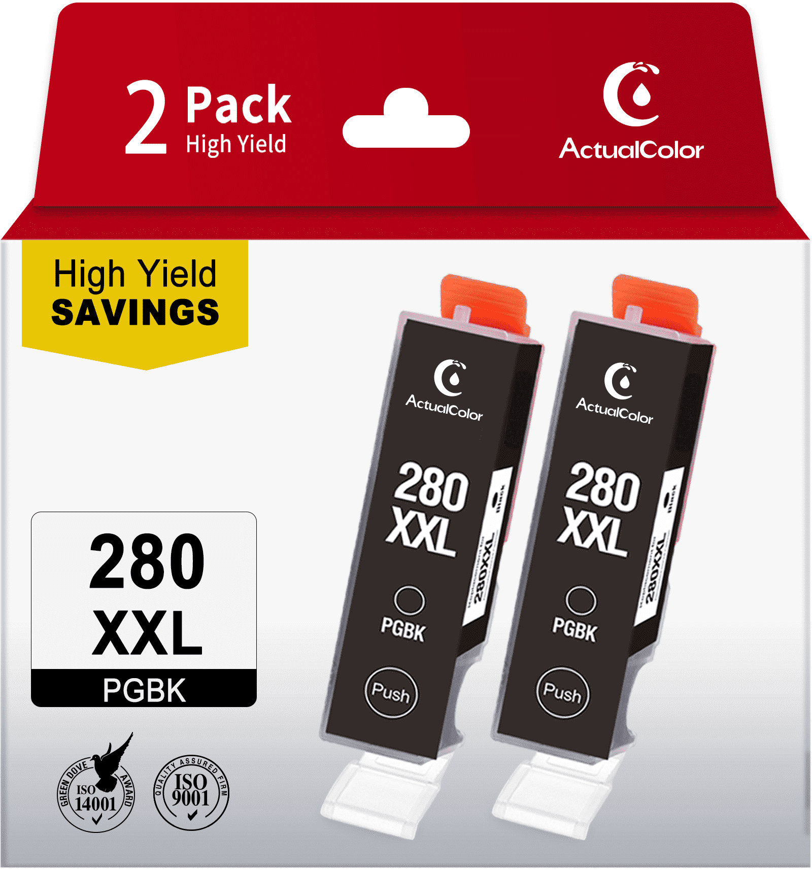 Canon 280 XL Black Ink Cartridge, High Capacity 2-Pack for PIXMA TS and ...