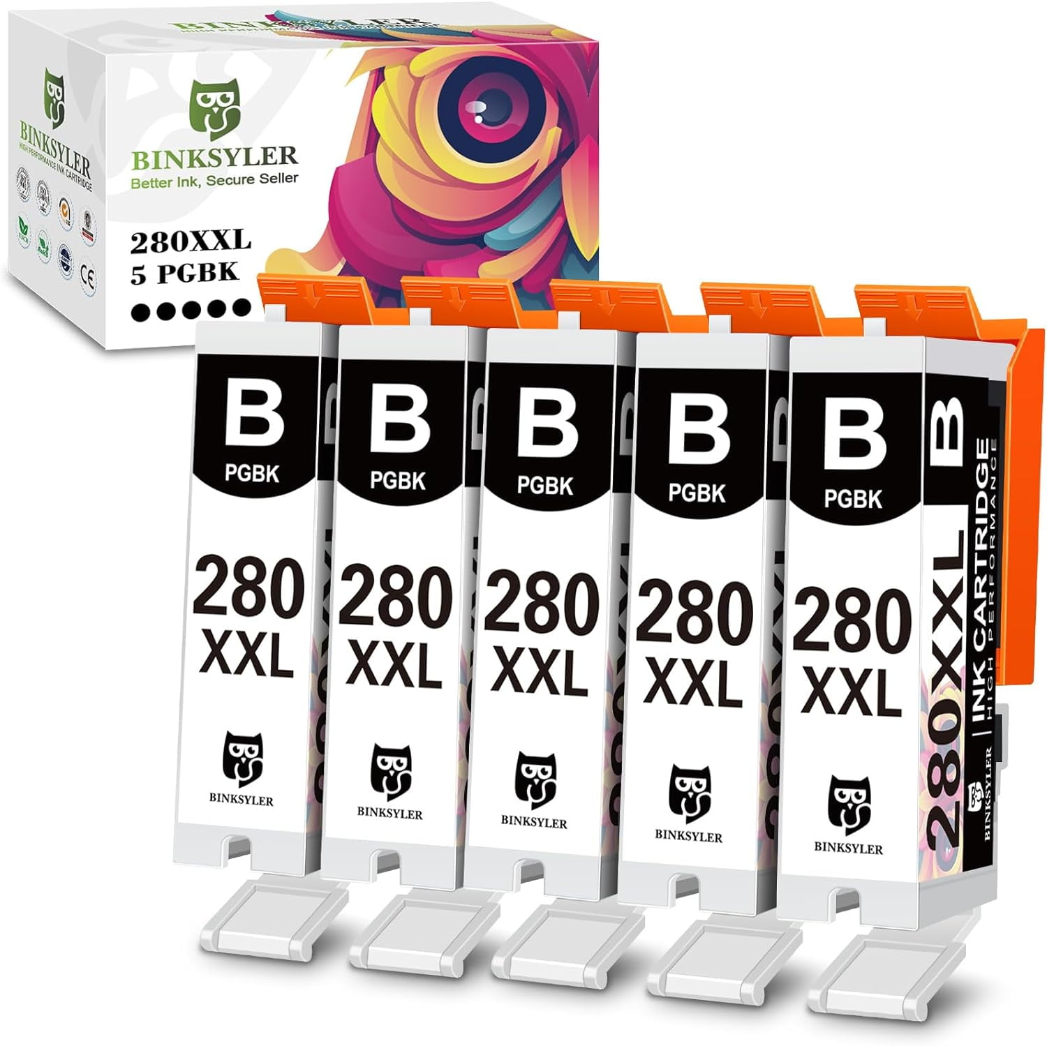 280 XXL PGBK Black Ink Cartridges Replacement for Canon 280 XXL PGI-280 ...