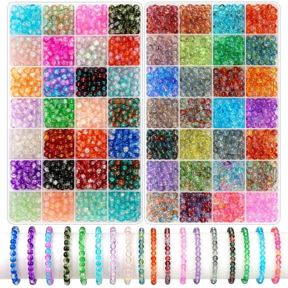 Xiao Hua dye core glass rice beads approximately 300 pieces -4mm (0.16 ...