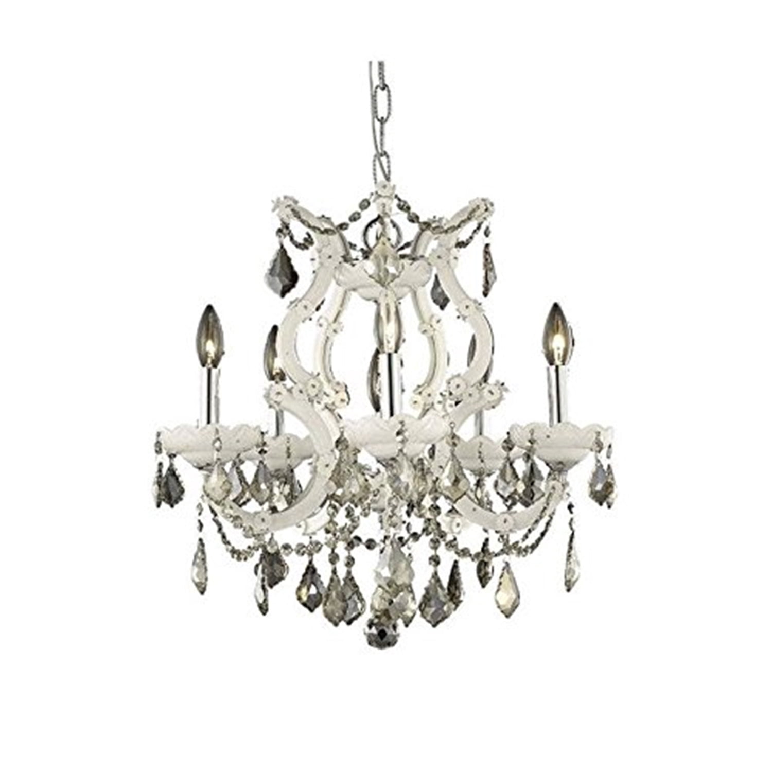 2800 Maria Theresa Collection Hanging Fixture D20in H25in Lt:5 White ...