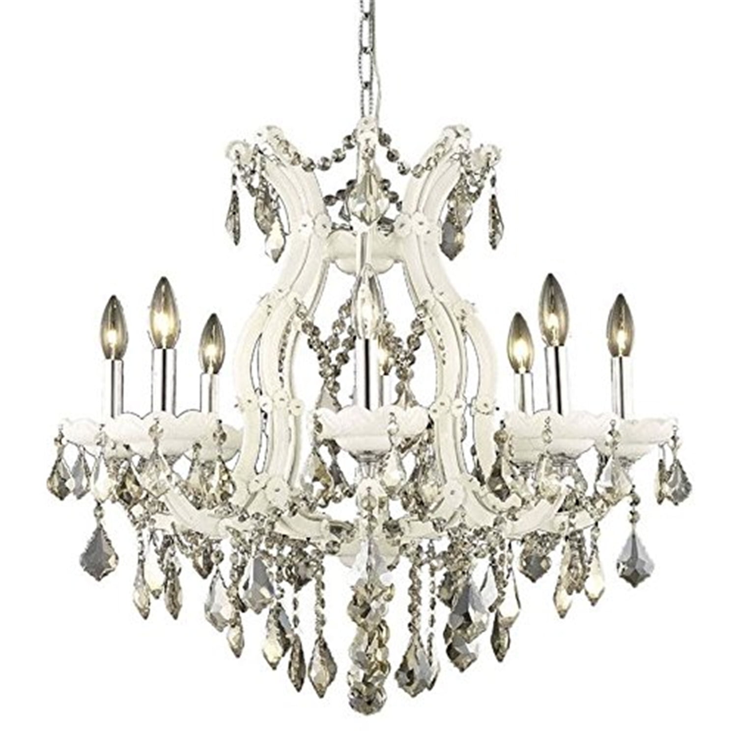 2800 Maria Theresa Collection Chandelier D:26in H:26in Lt:9 White ...
