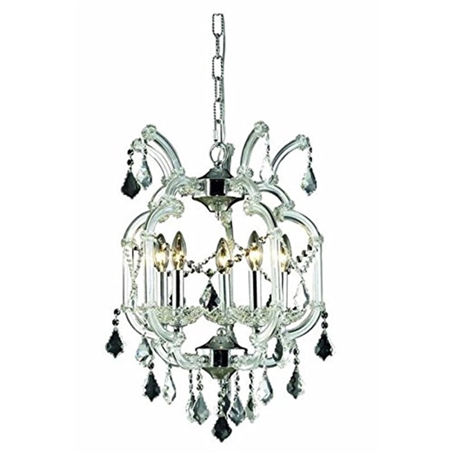 2800 Maria Theresa Collection Hanging Fixture H23in D15.5in Lt:5 Chrome ...