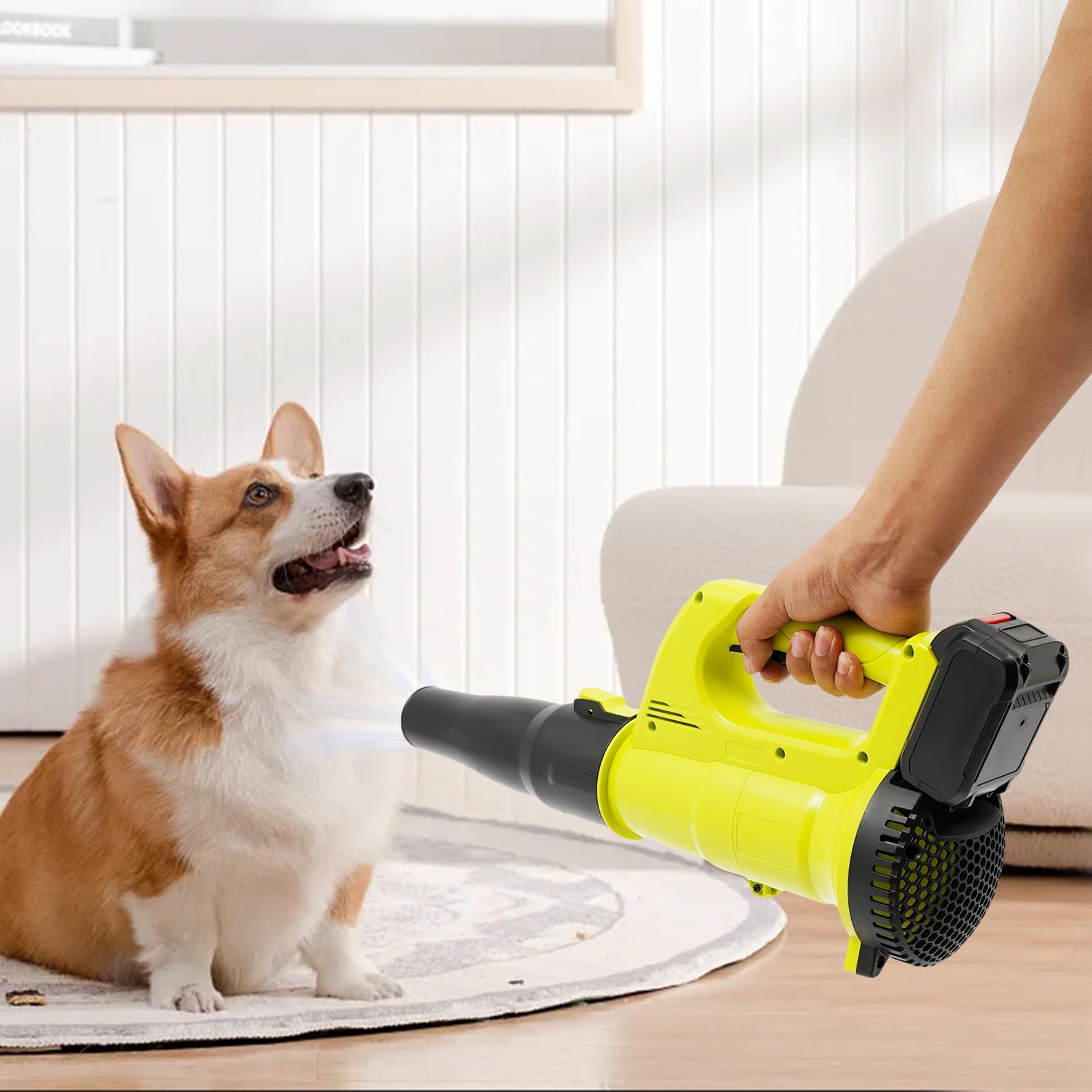 28000r/min Leaf Blower, 450W Cordless Leaf Blower, Lithium Battery Leaf ...