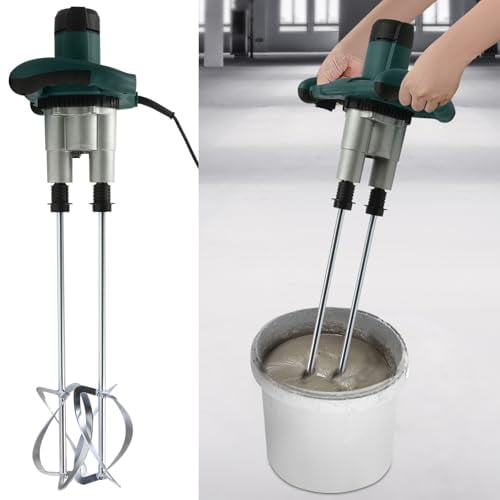 2800W Paint and Mortar Stirrer Concrete Mixers 2-Gear Concrete Stirrer Portable Handheld ...